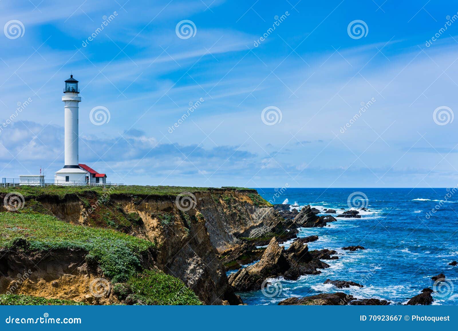 Point Arena Lighthouse stock image. Image of point, countryside - 70923667