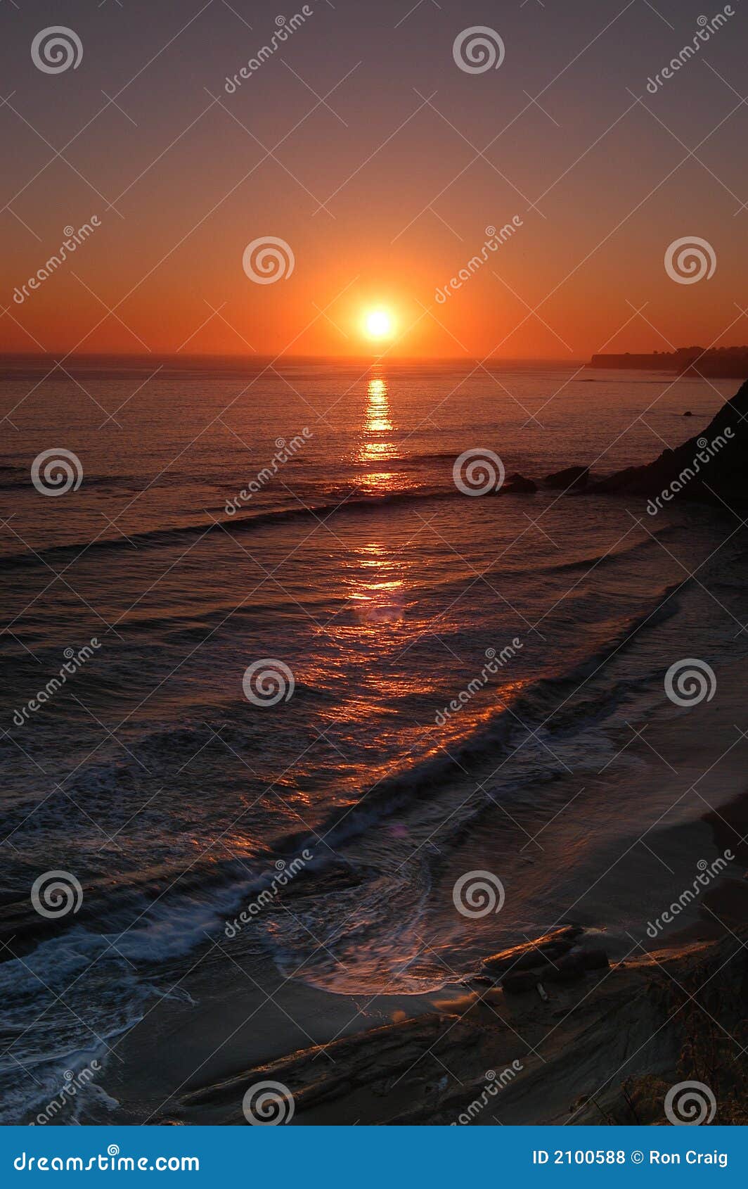 Point Arena, Sunset stock photo. Image of beach, waves - 2100588