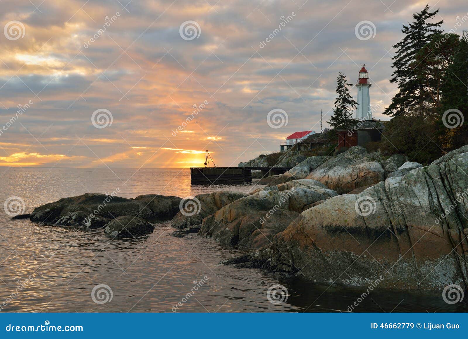 Point Atkinson Lighthouse stock image. Image of beach - 46662779