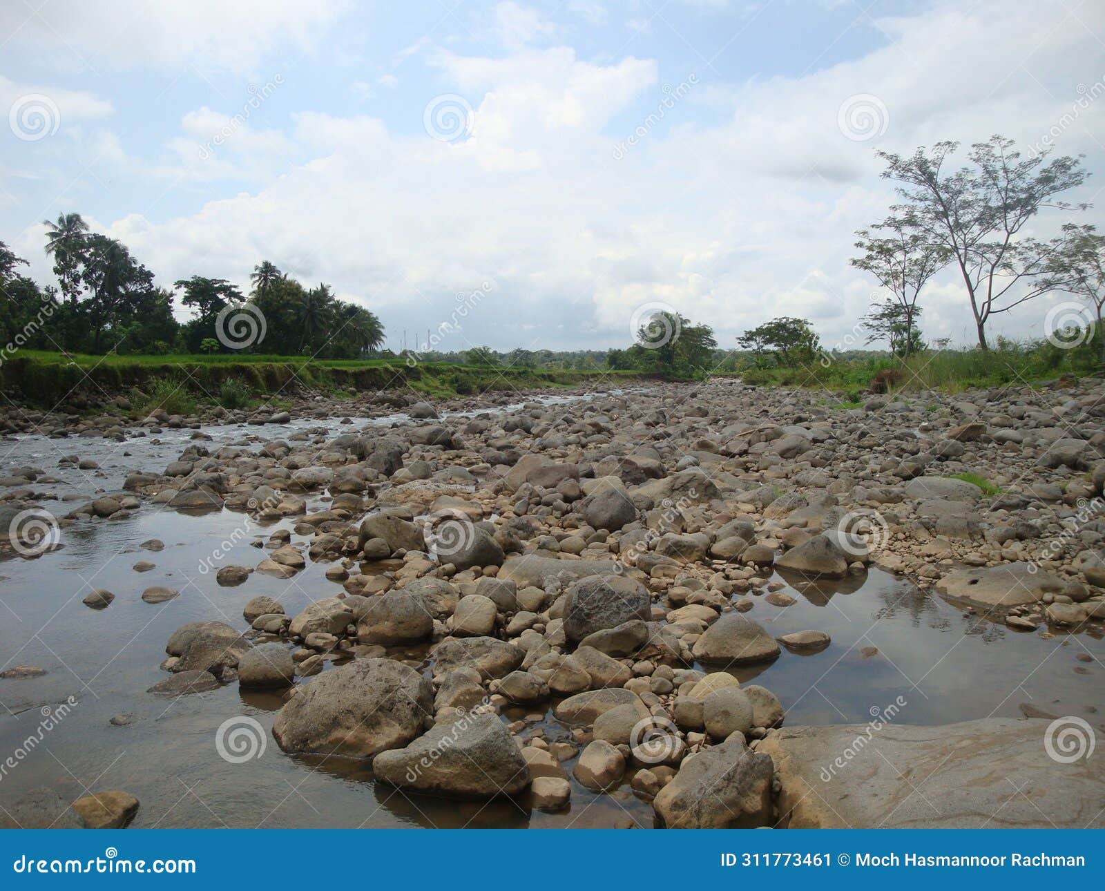 Point Bar Which Consists of Crumbly Rock To Boulders Stock Image ...