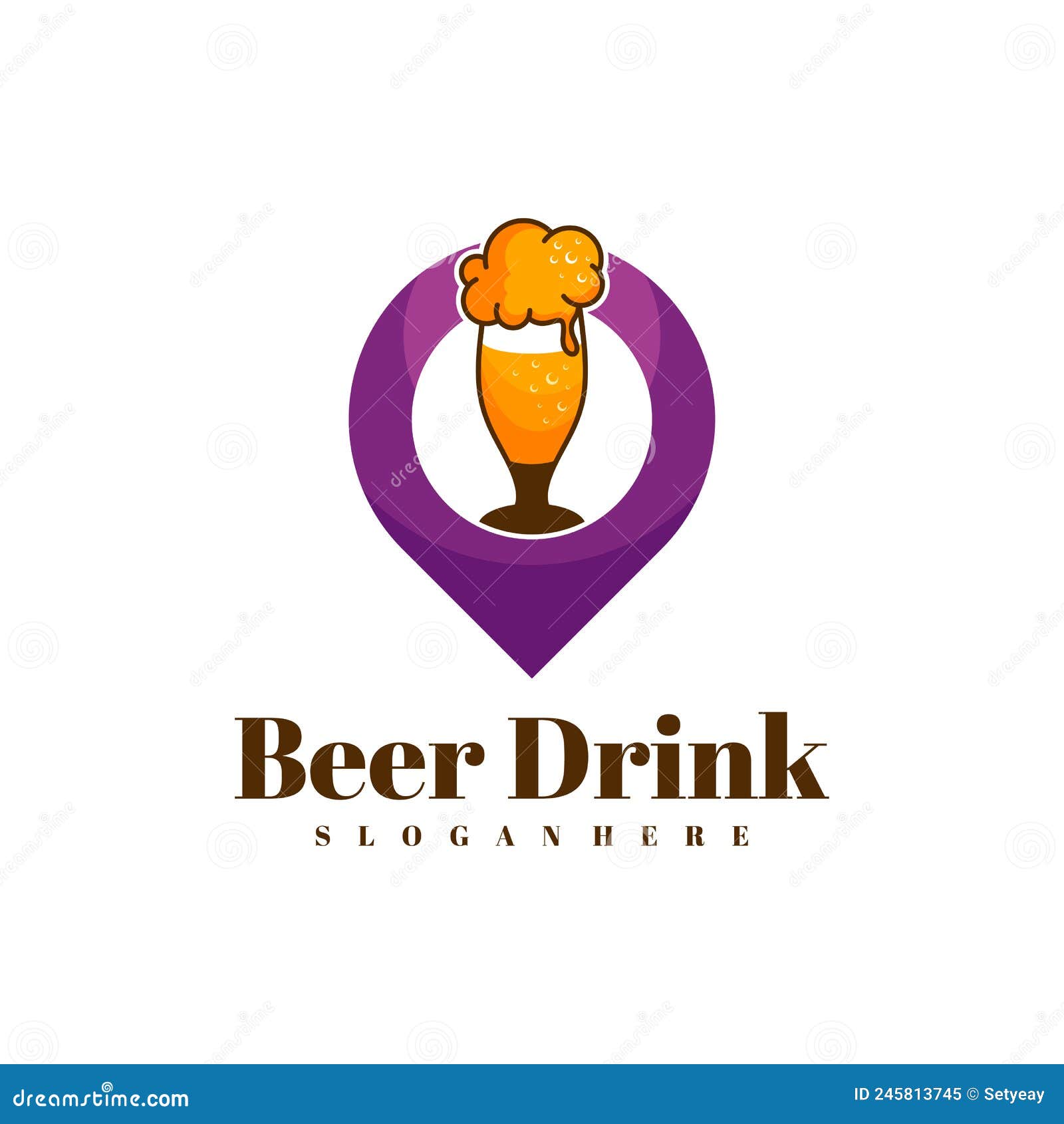 Point with Beer Drink Logo Design Vector, Creative Beer Drink Logo ...