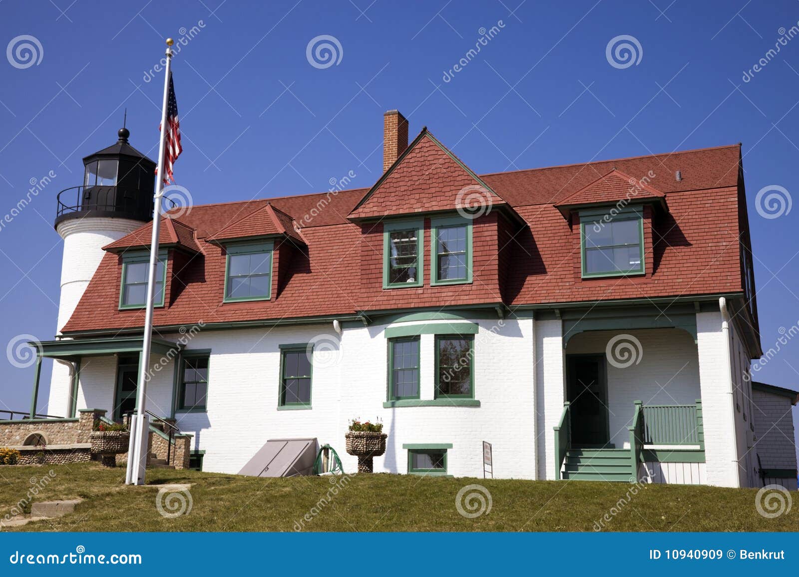 Point Betsie Lighthouse stock image. Image of architecture - 10940909