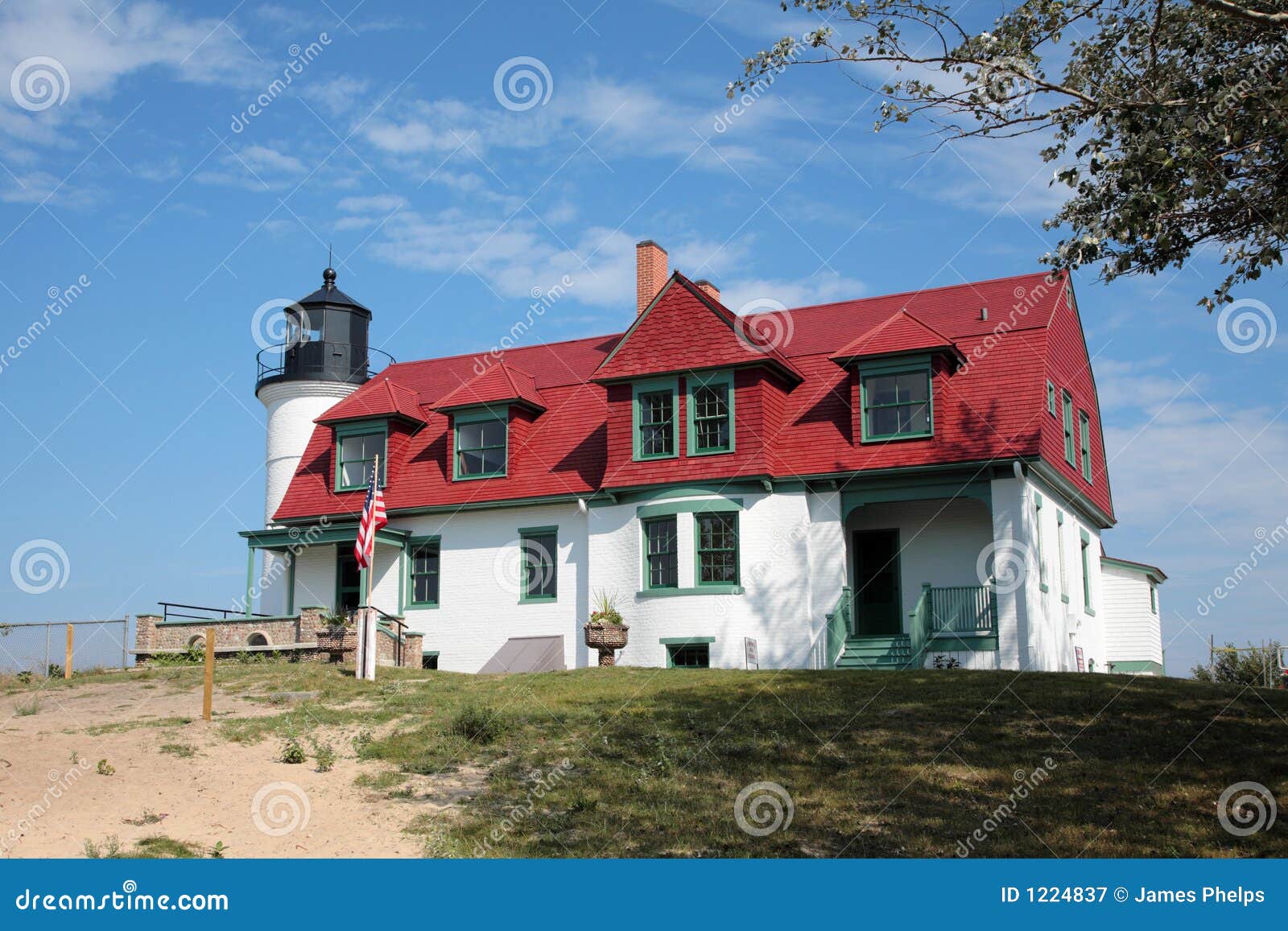 Point Betsie Lighthouse stock image. Image of tourist - 1224837