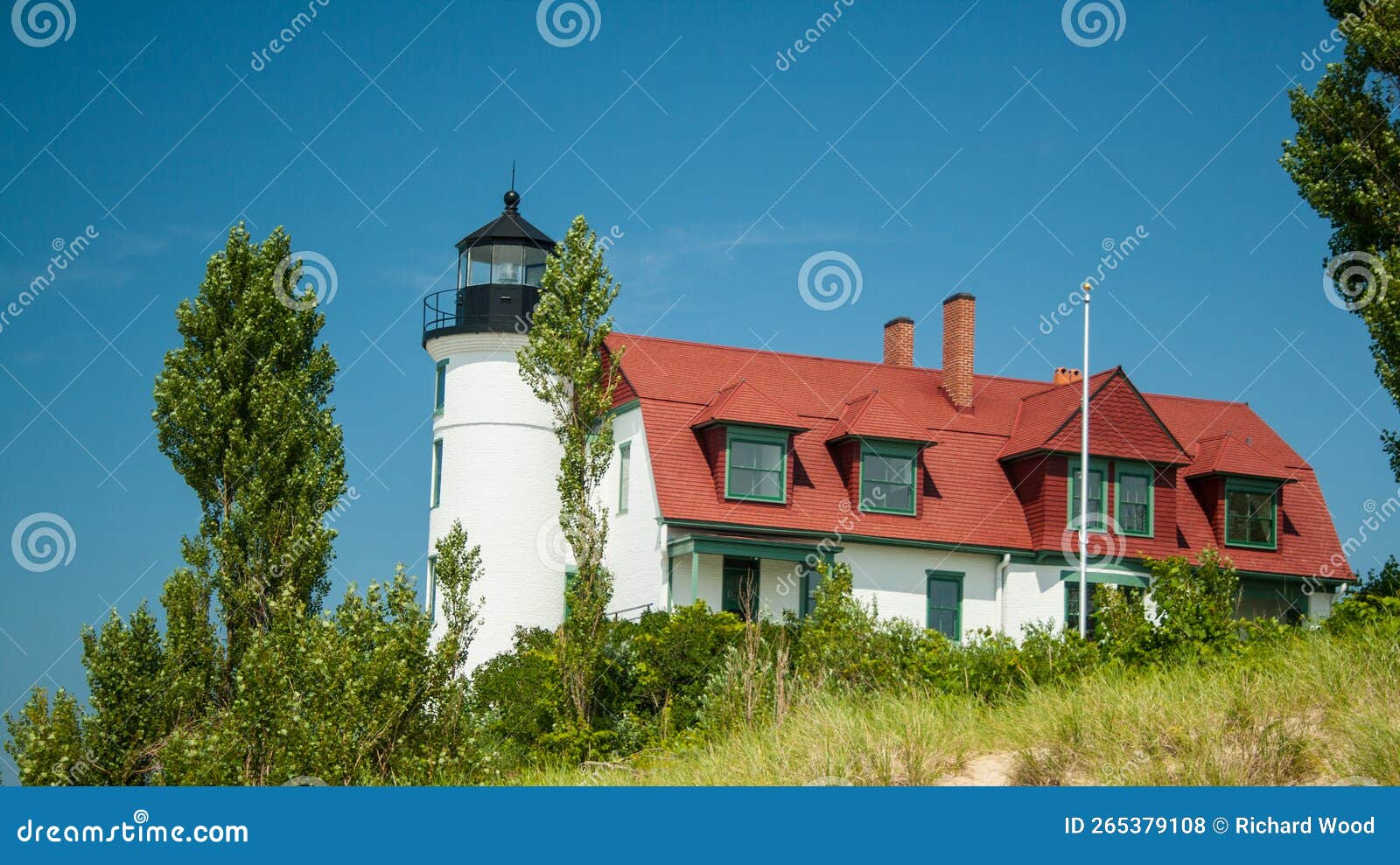 Point Betsie Lighthouse, Michigan Stock Photo - Image of view ...