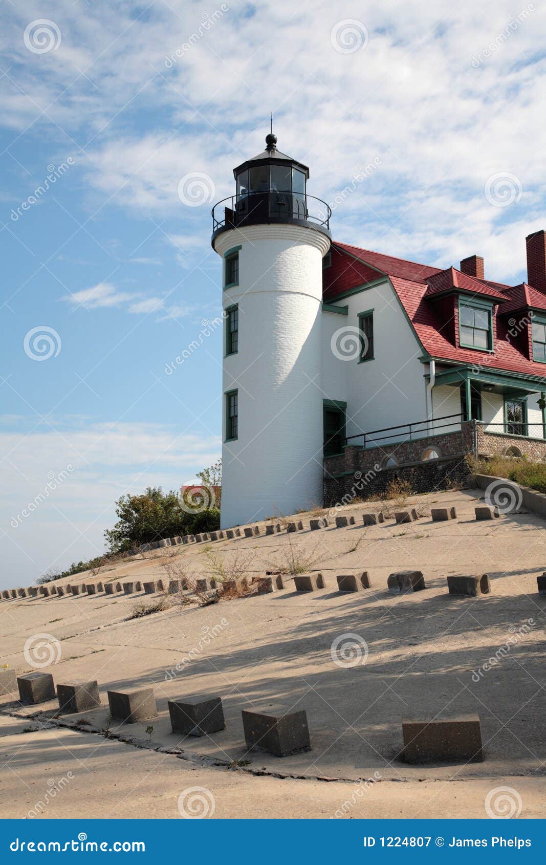Point Betsie Lighthouse Tower Stock Image - Image of guide, michigan ...