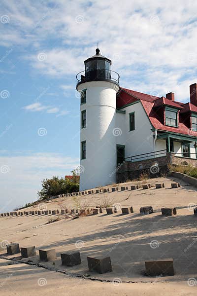 Point Betsie Lighthouse Tower Stock Image - Image of guide, michigan ...