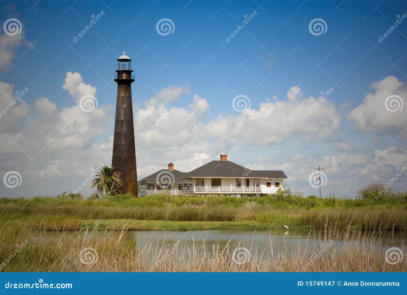 Point Bolivar Lighthouse stock image. Image of shore - 15749147