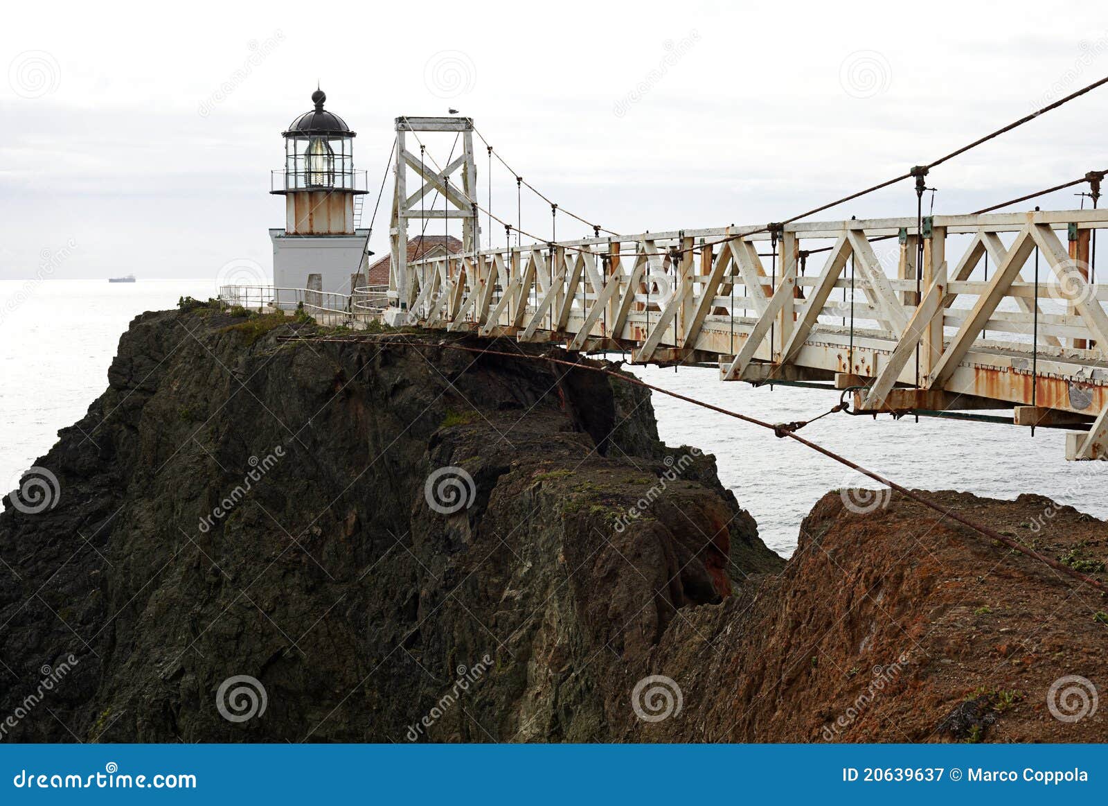 Point Bonita Lighthouse Outside San Francisco, California Stands At The ...