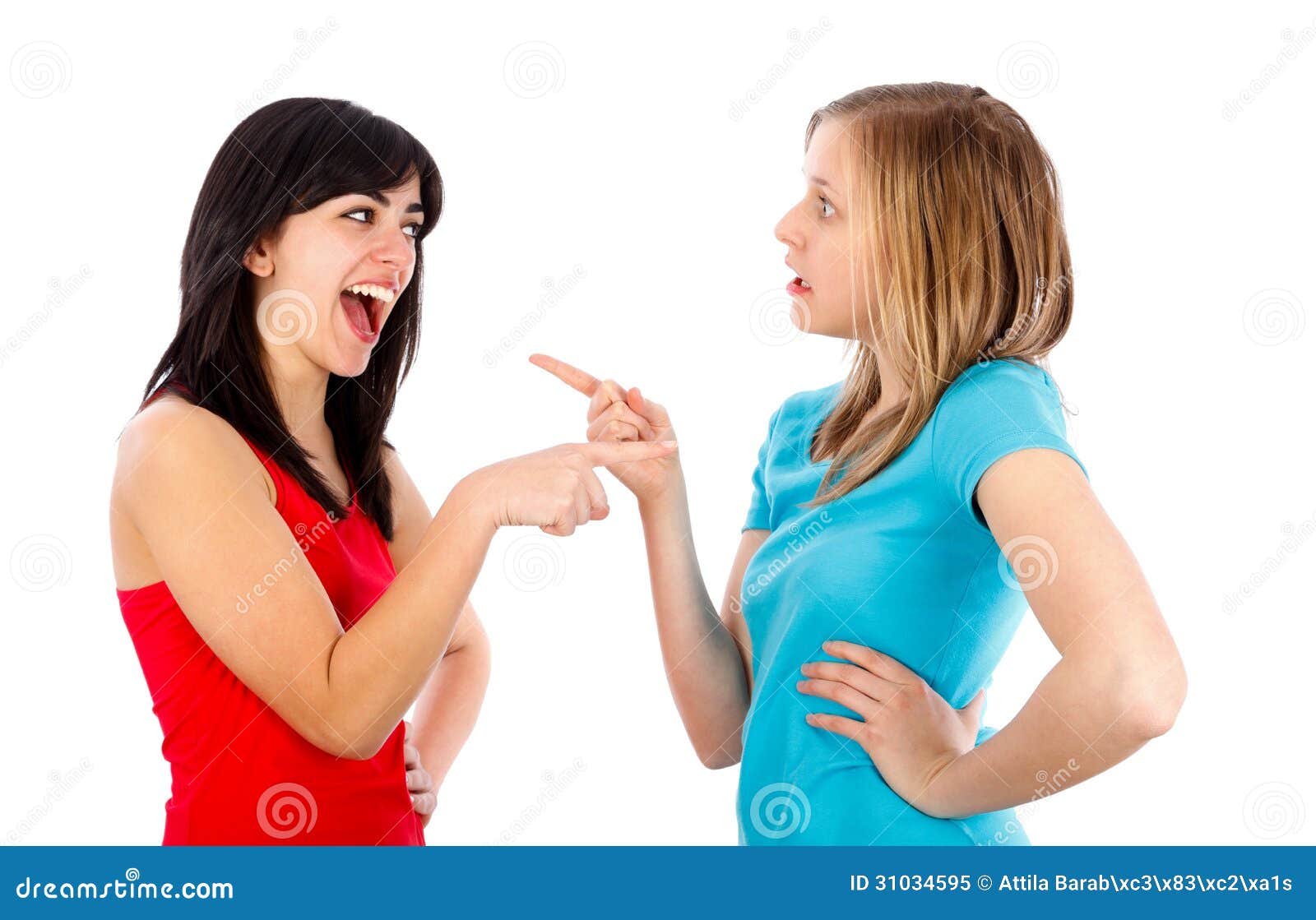 Point at stock image. Image of laugh, happiness, female - 31034595