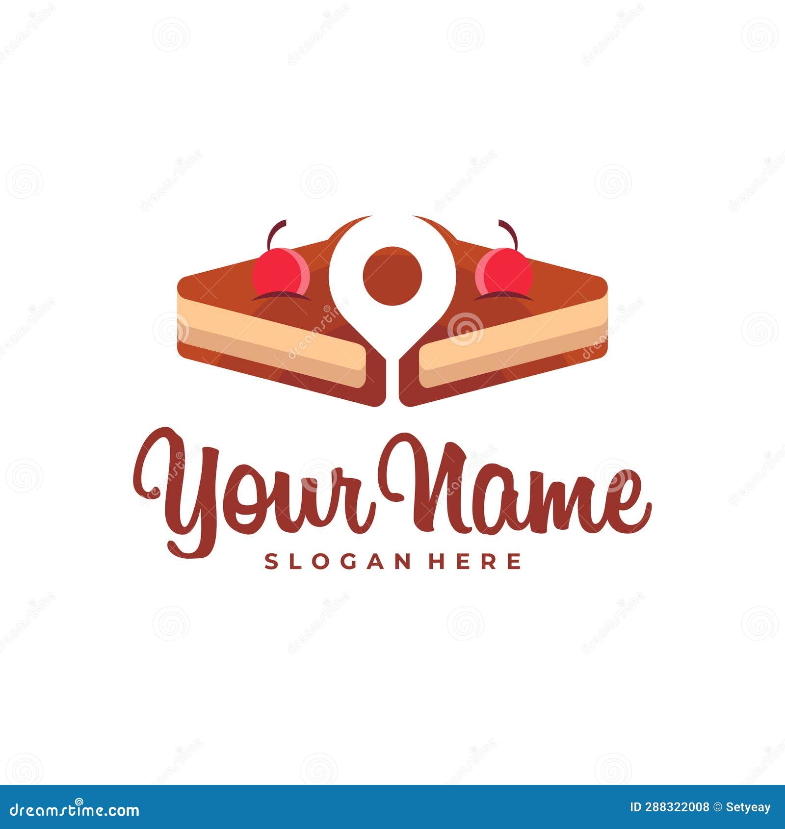 Point Cake Logo Design Vector. Icon Symbol Stock Vector - Illustration ...