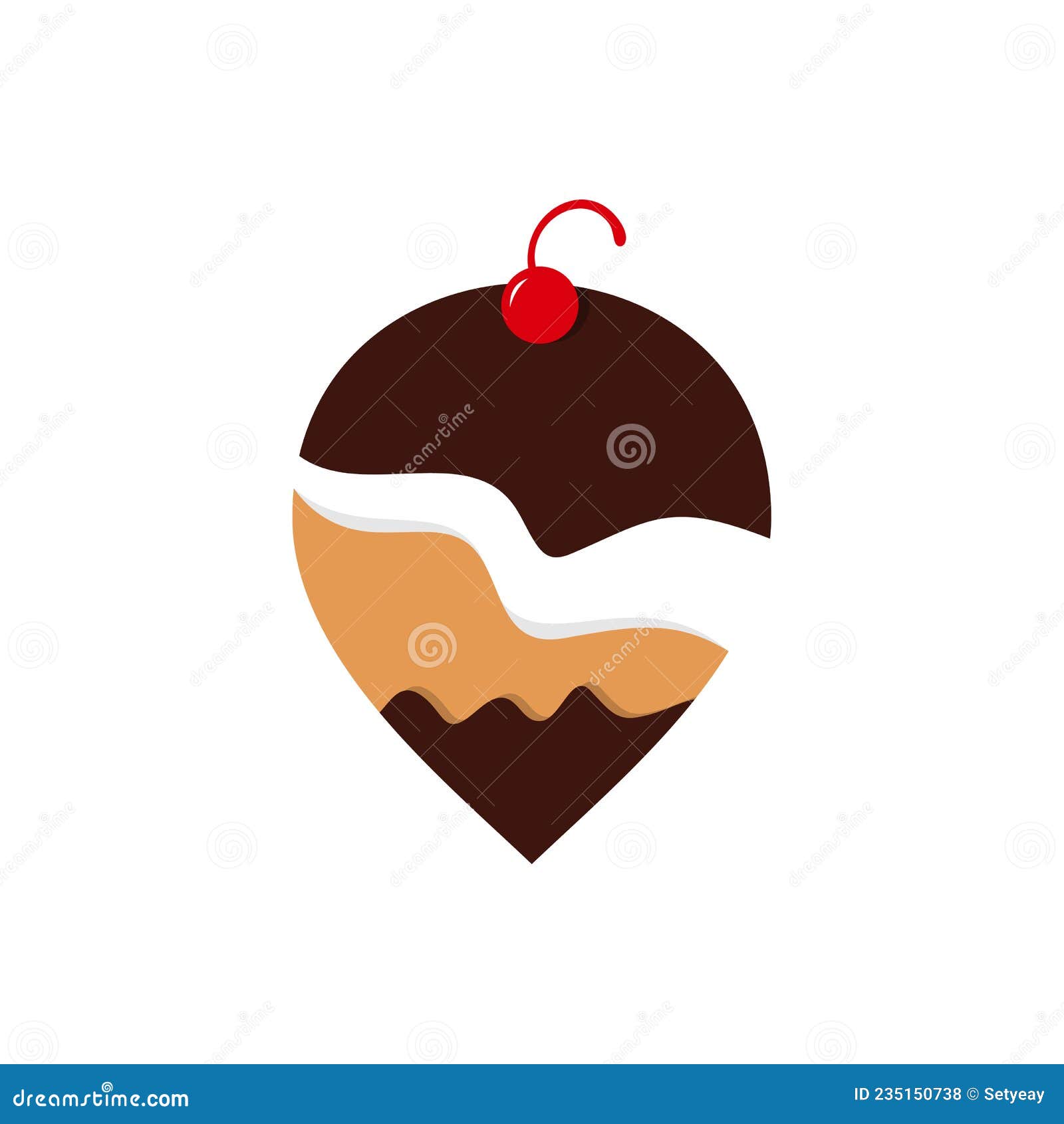 Point Cake Logo Design Vector Template. Bakery Logo Concept Stock ...