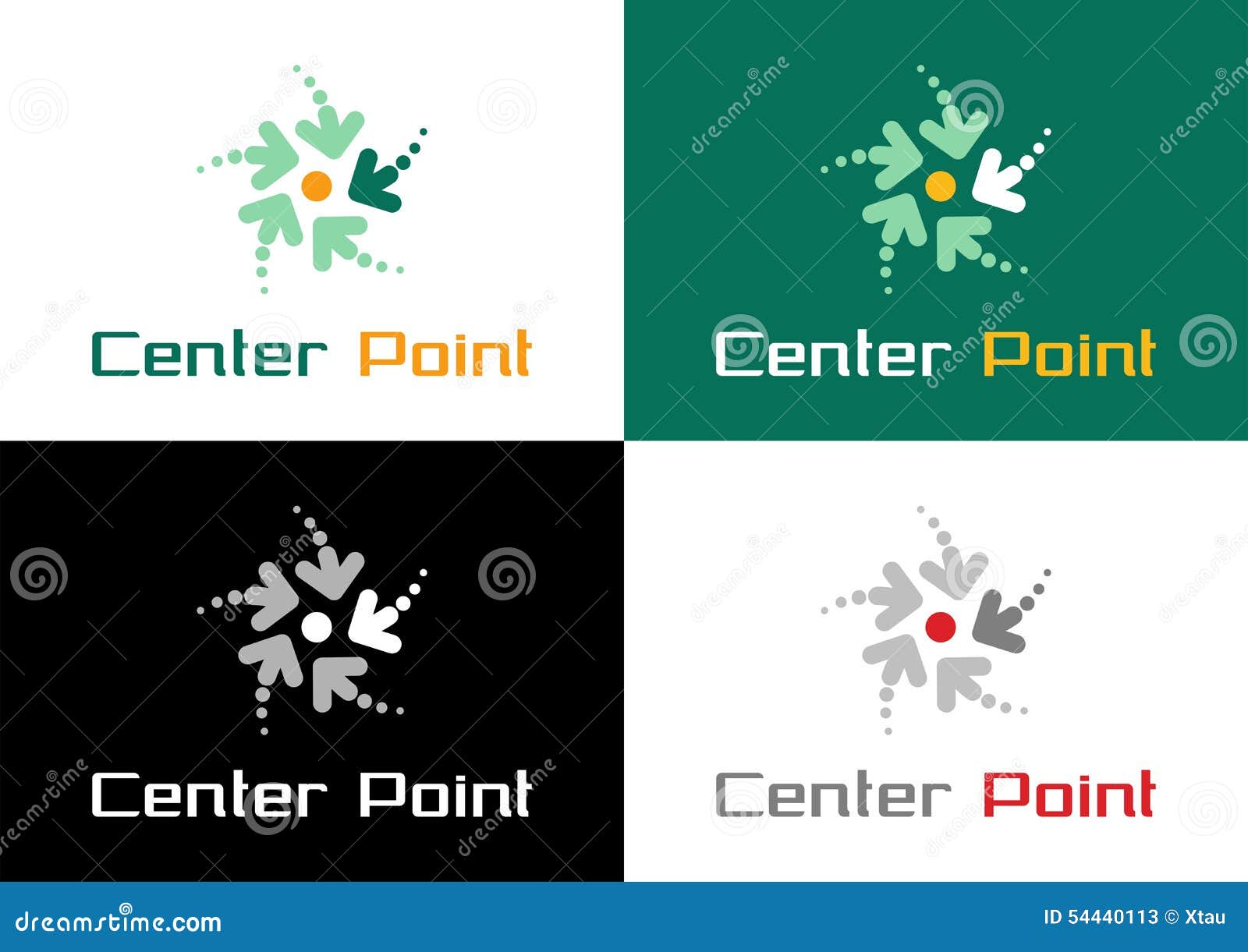 Point central Logo Design illustration de vecteur. Illustration du ...