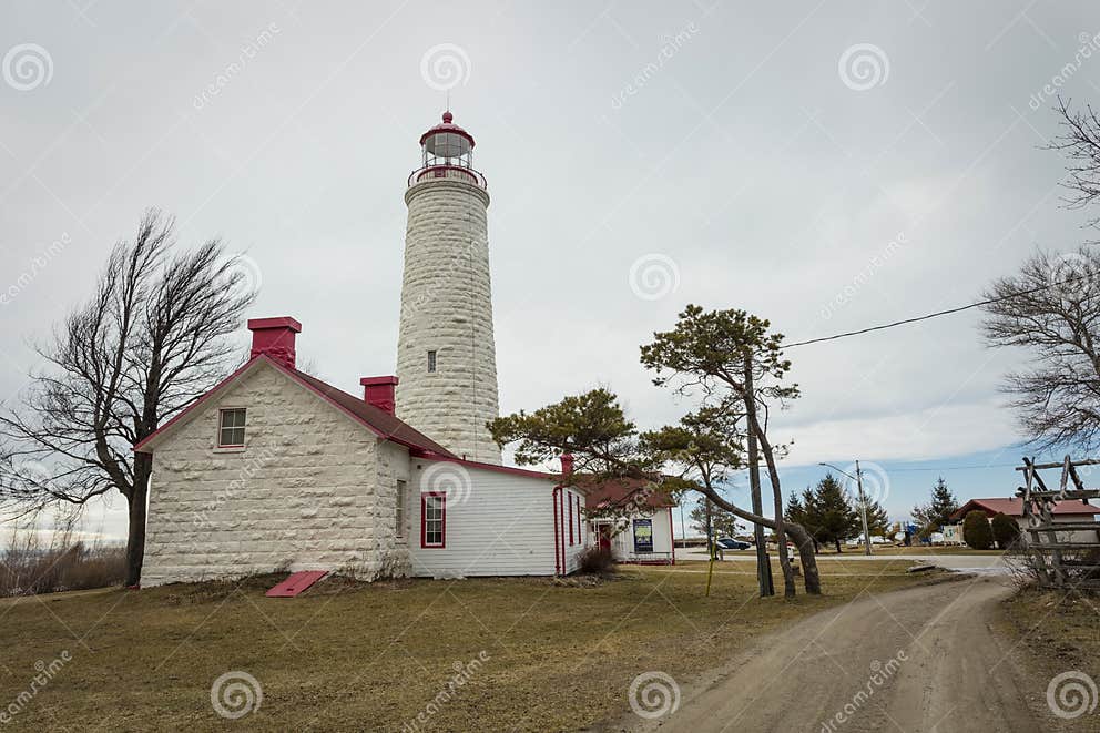 Point Clark Lighthouse stock photo. Image of nature, cloud - 96274674