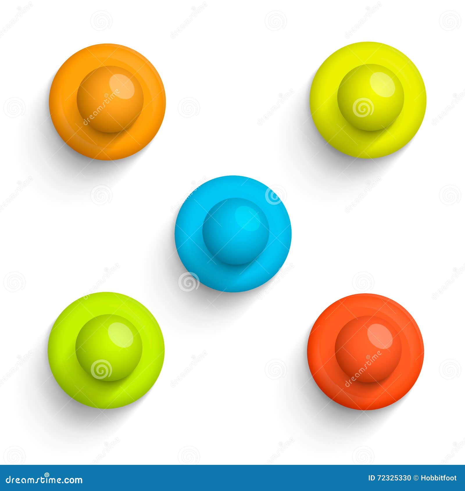 Point Color Set Icon on a White Background, Vector Illustration Stock ...