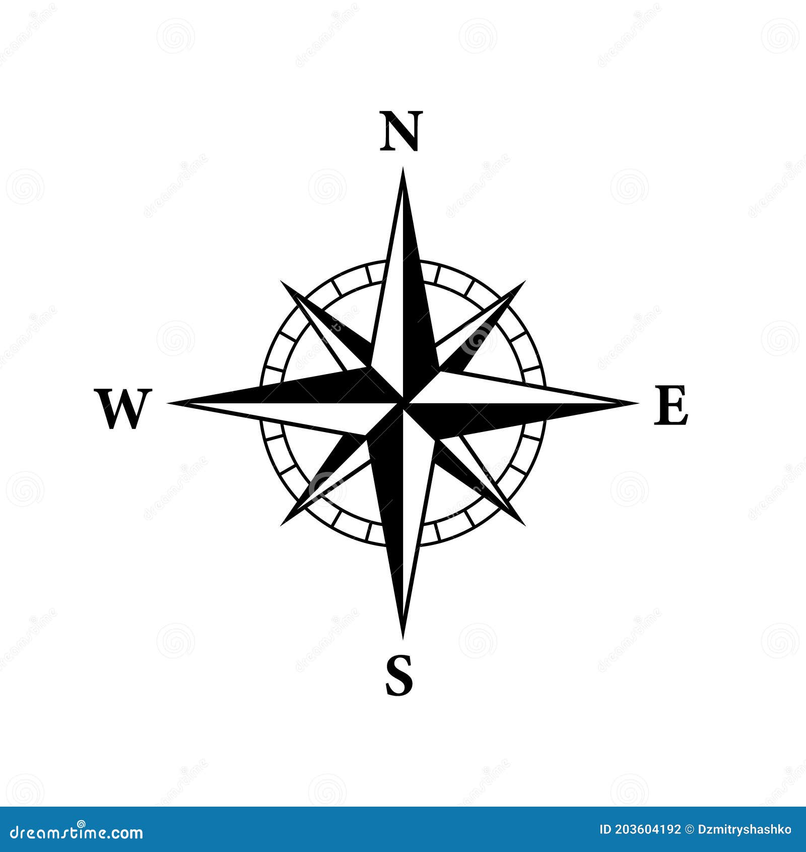 Compass Points Indicator Clipart