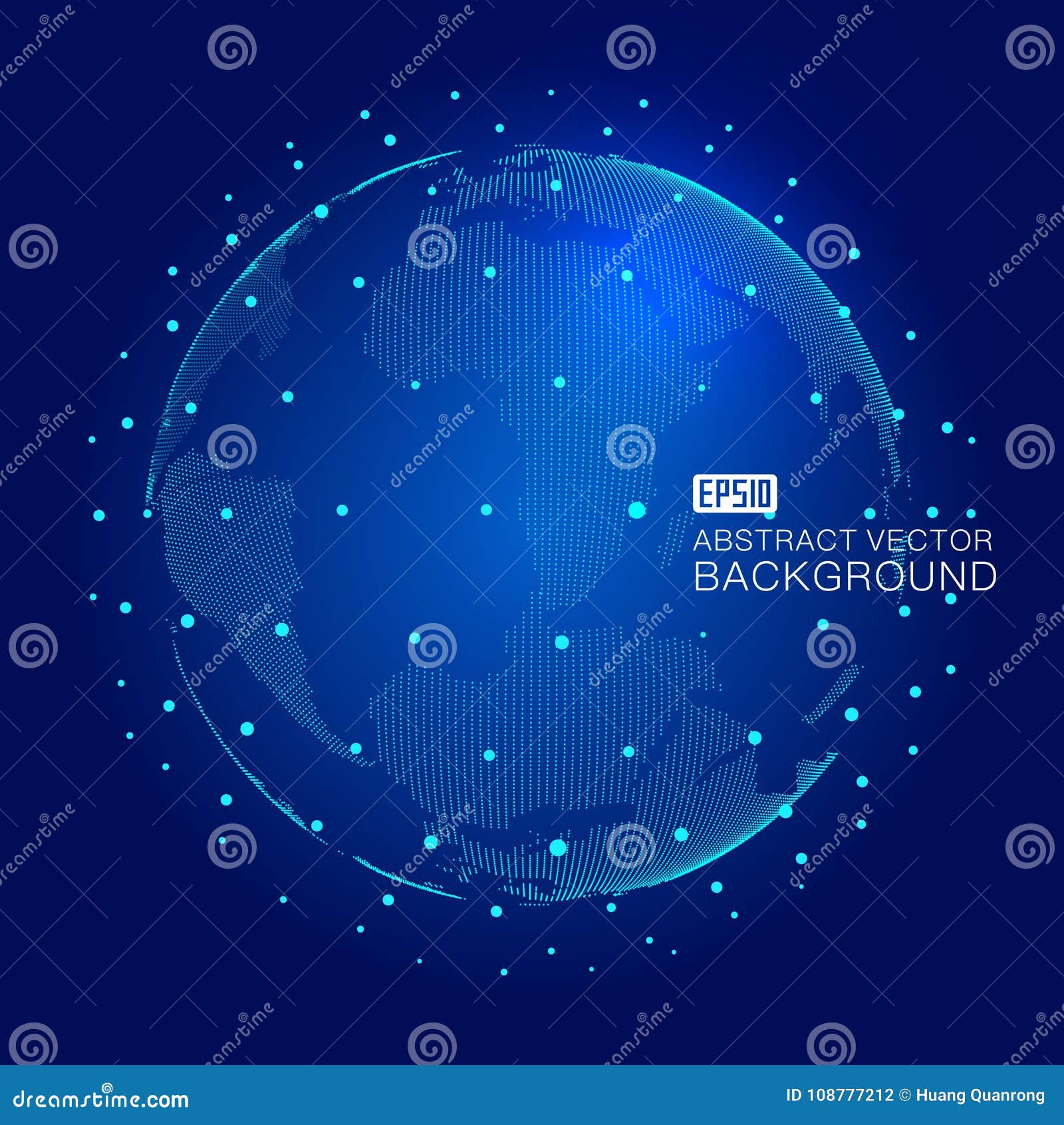Point Composed of Three-dimensional Abstract Globe, Representing the ...