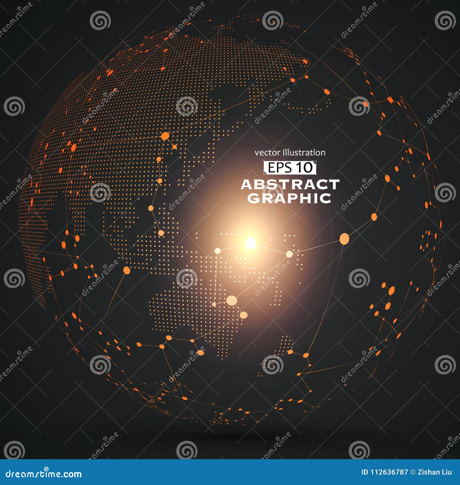 3D Sphere Wireframe With Twisted Stripes. Orbit Model, Spherical Shape ...