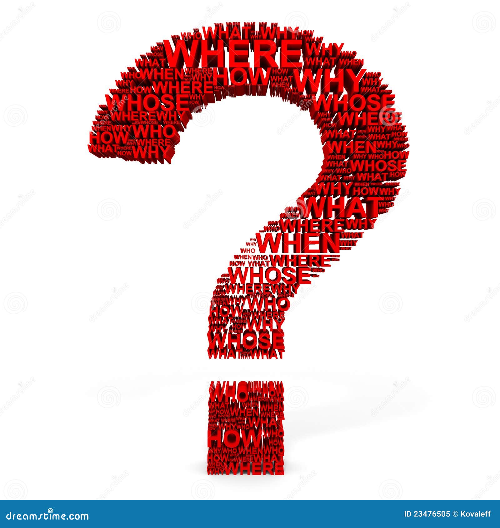 Point D'interrogation 3D Rouge Des Questions. Illustration Stock ...