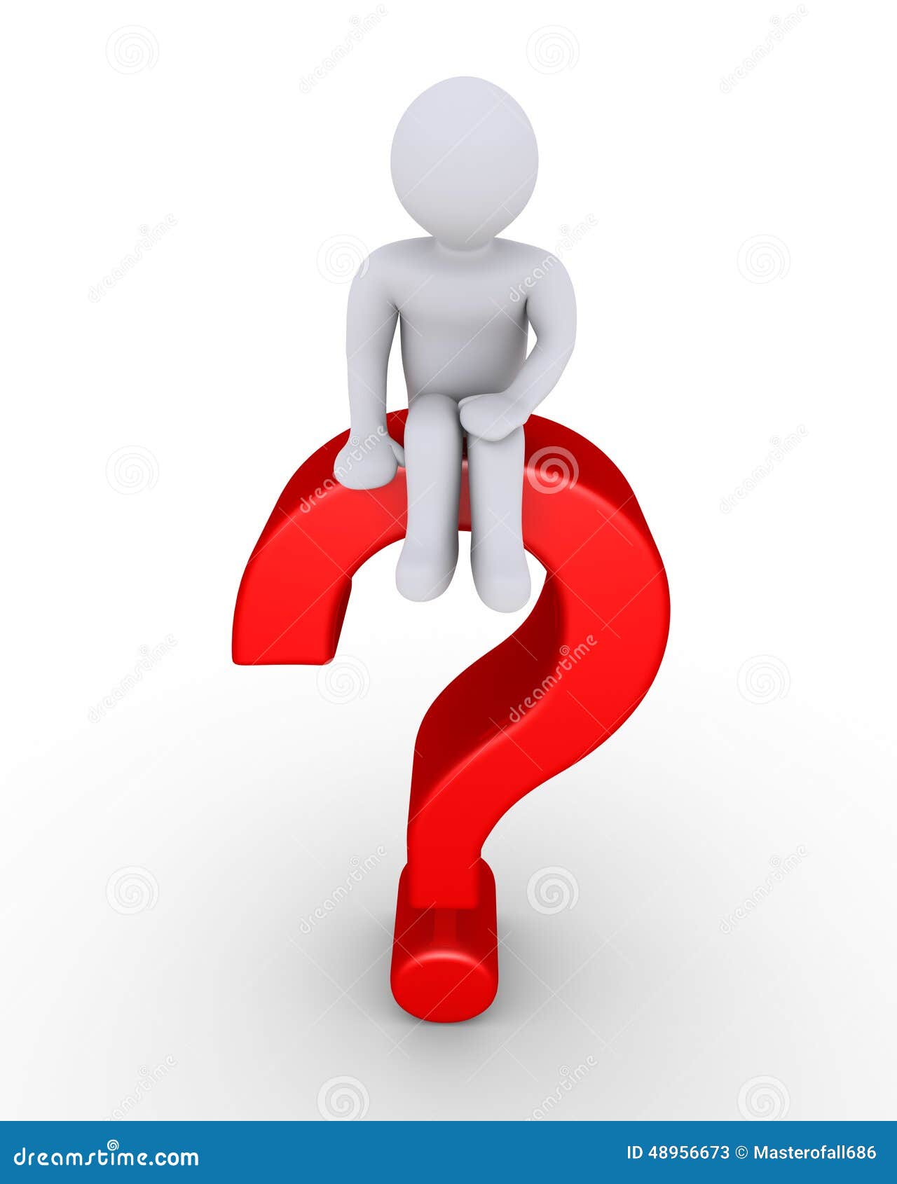 Point D'interrogation Avec La Personne Illustration Stock ...