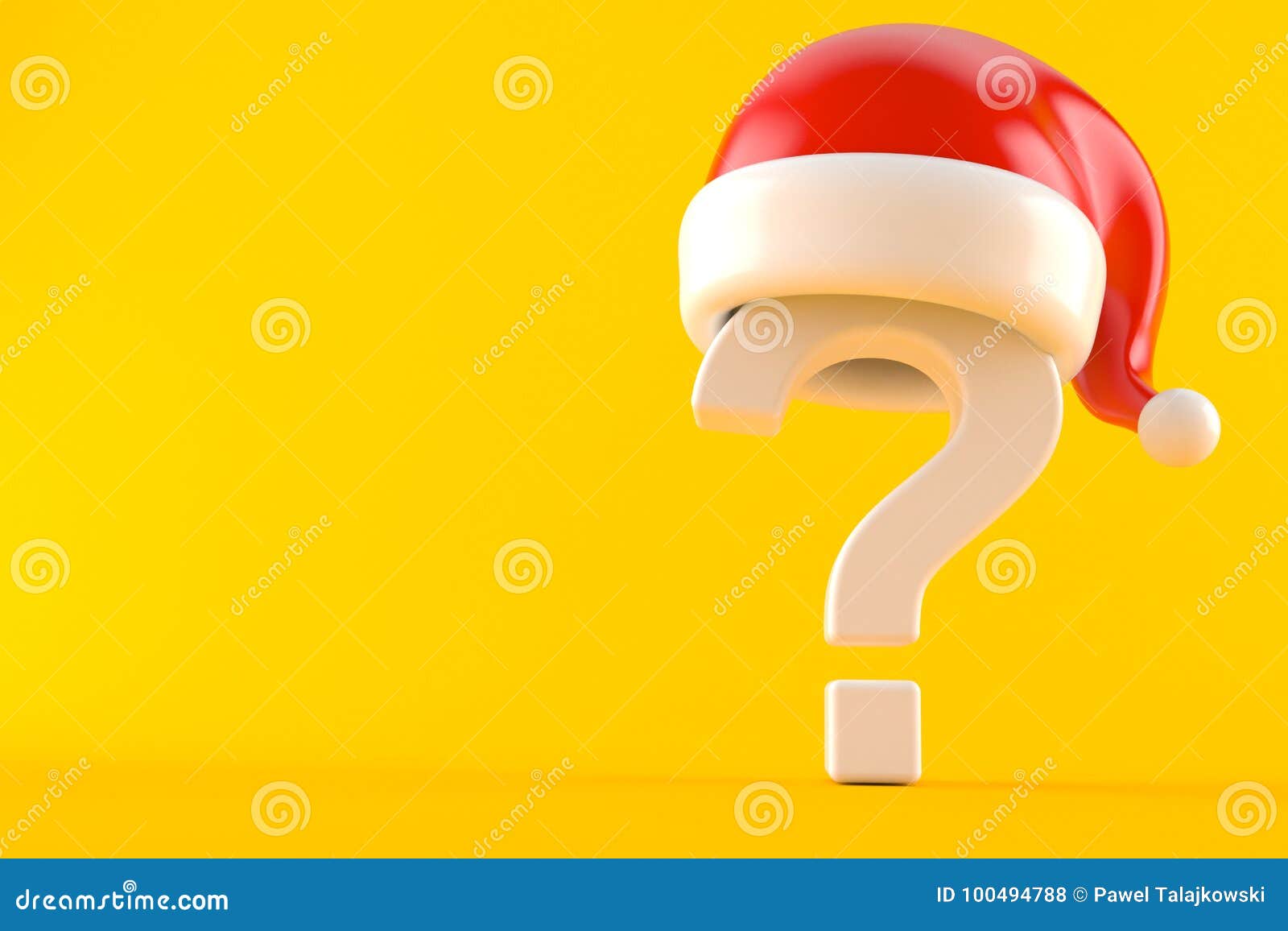 Point D'interrogation Avec Le Chapeau De Santa Illustration Stock ...