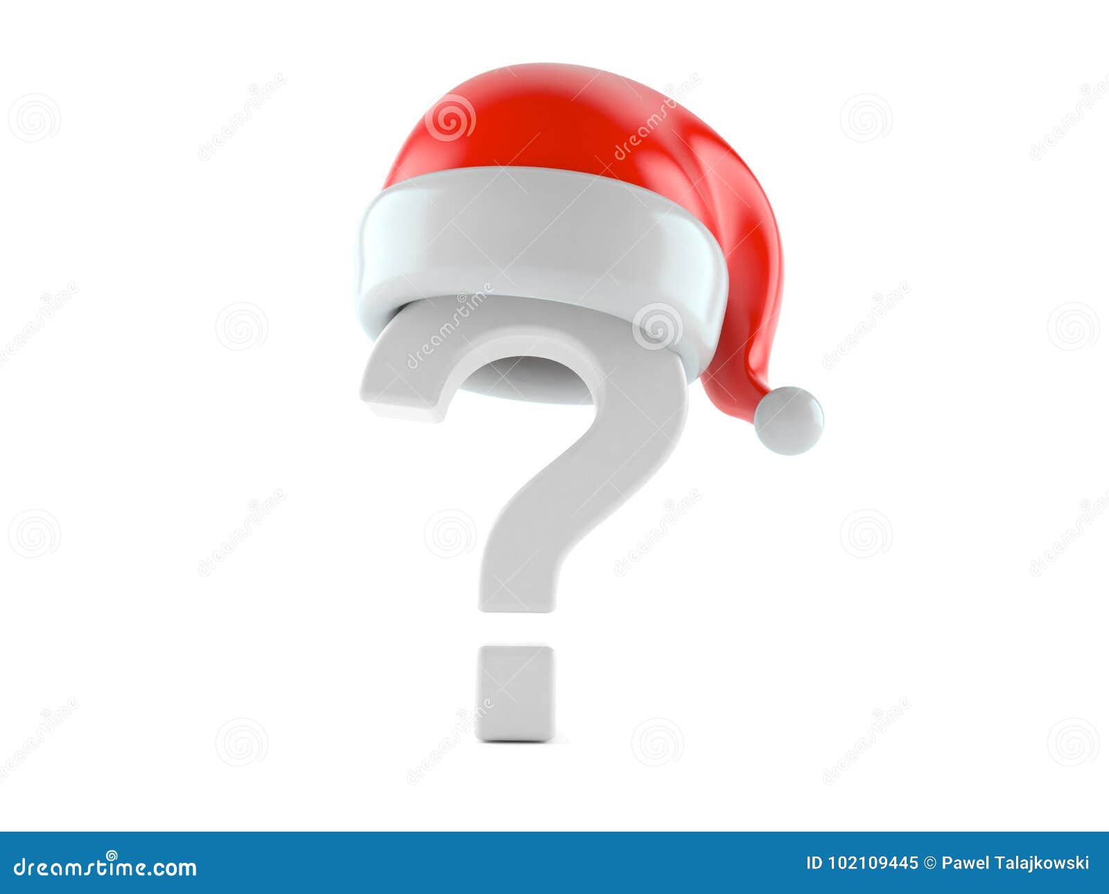 Point D'interrogation Avec Le Chapeau De Santa Illustration Stock ...