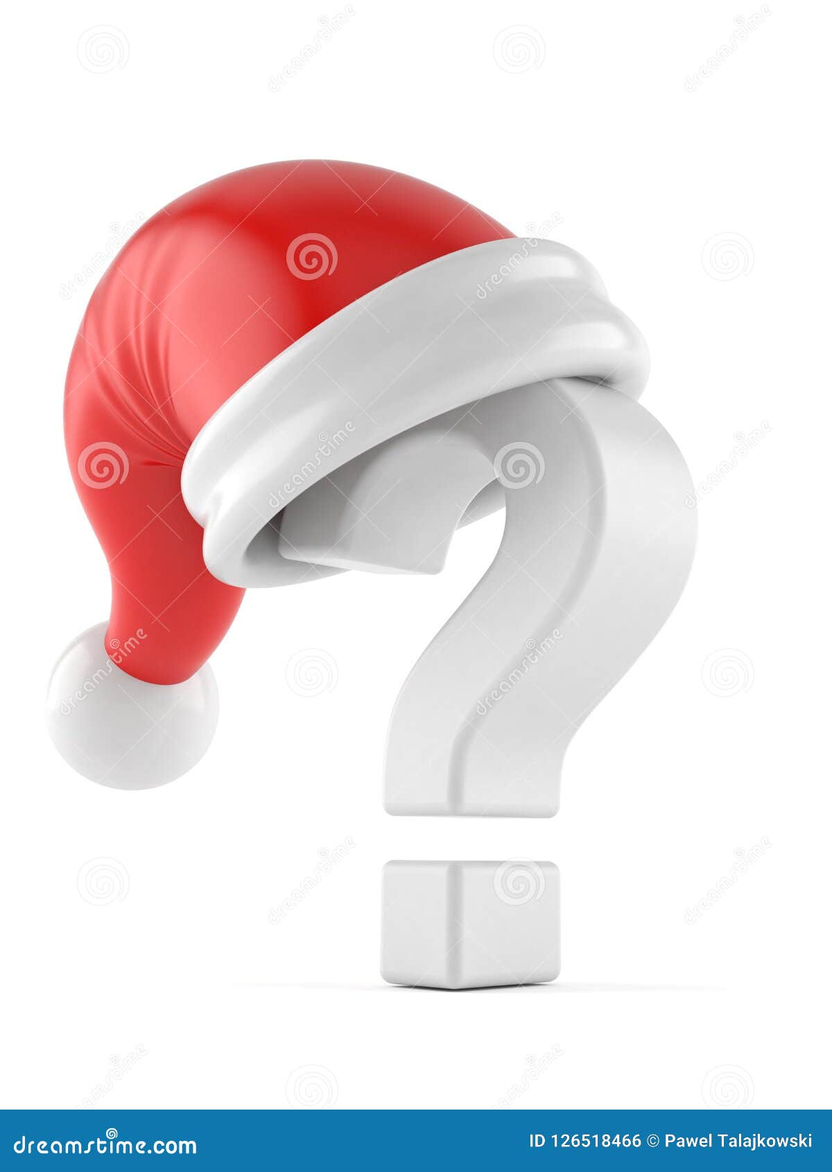 Point D'interrogation Avec Le Chapeau De Santa Illustration Stock ...