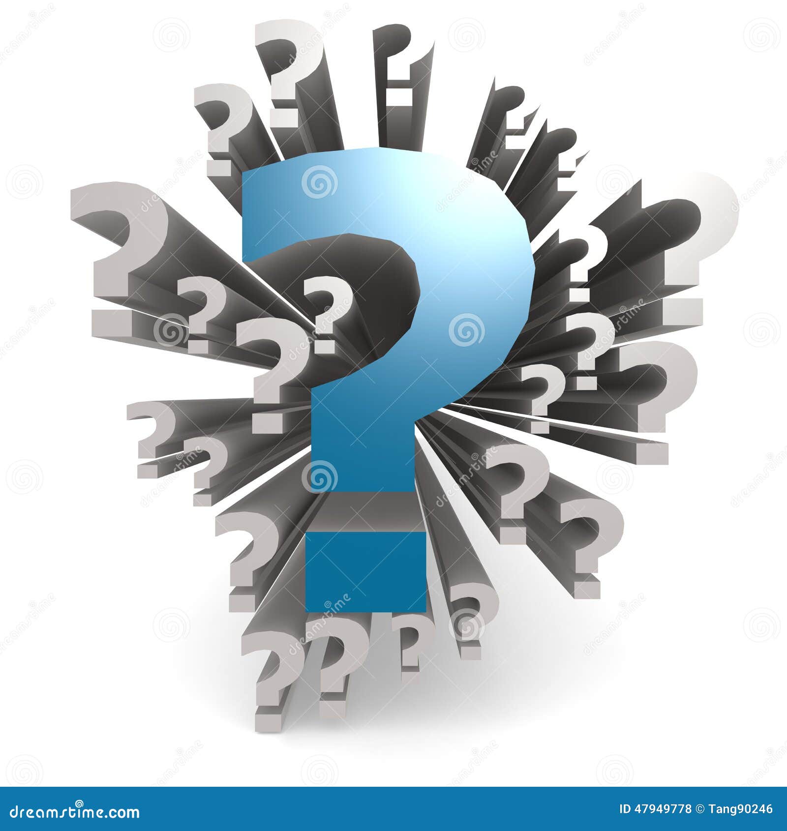 Point d'interrogation bleu illustration stock. Illustration du avec ...