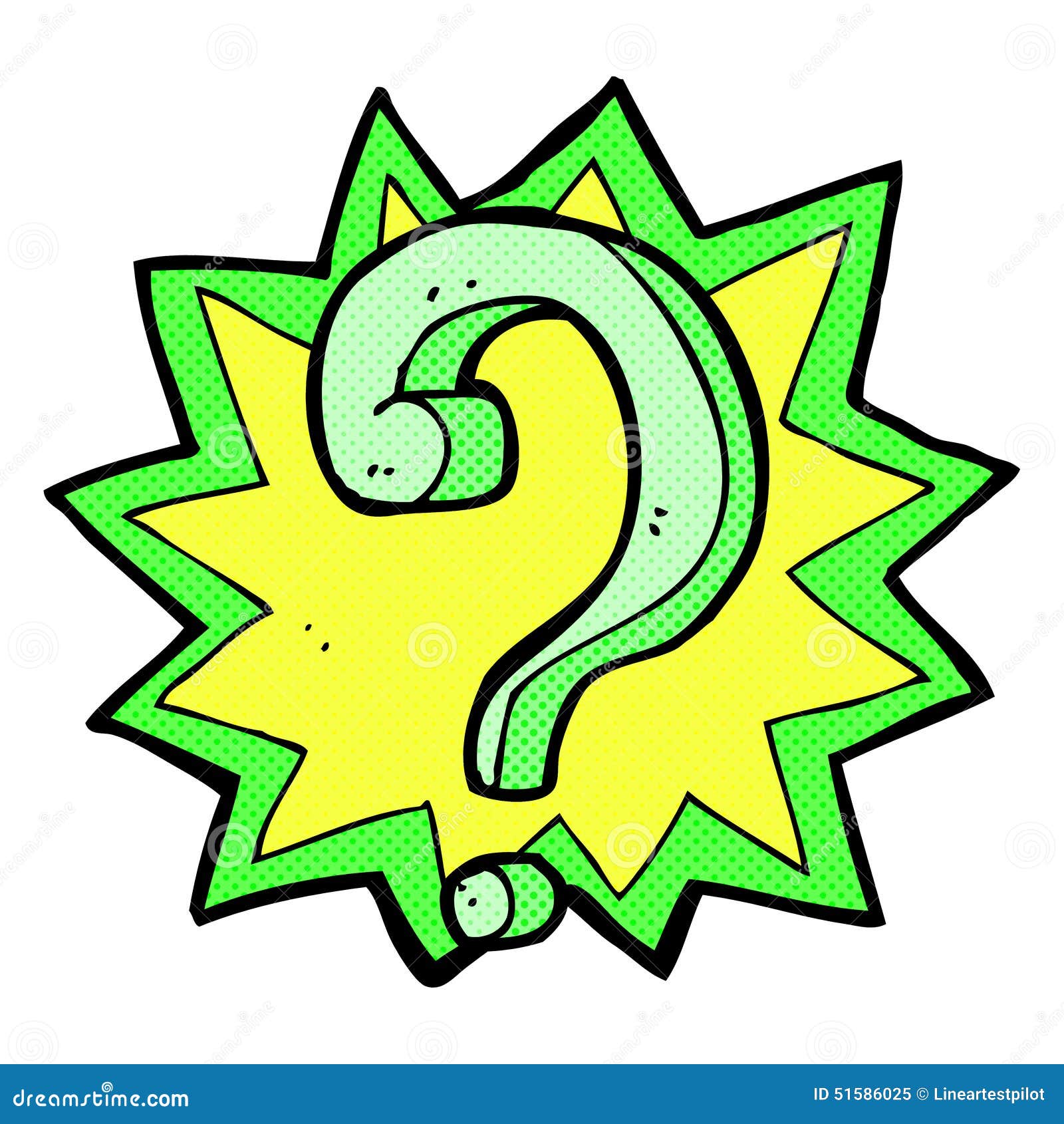 Point D'interrogation Comique De Bande Dessinée Illustration Stock ...