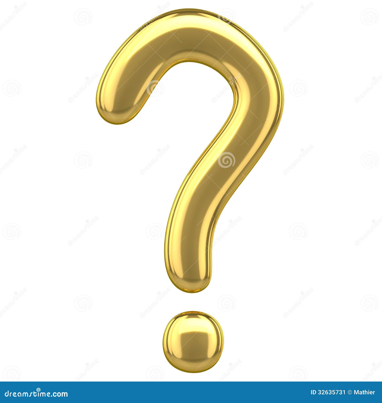 Point d'interrogation d'or image stock. Illustration du idée - 32635731