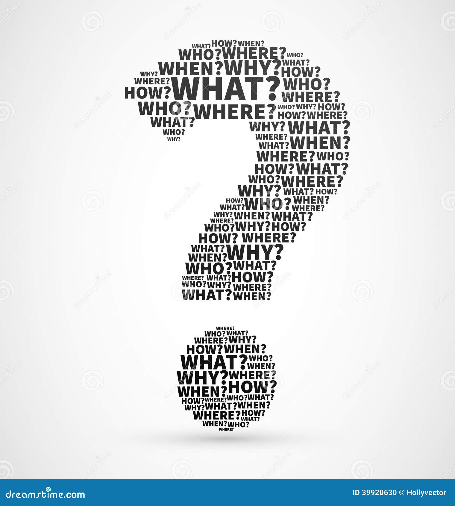 Point D'interrogation Des Mots De Question Illustration de Vecteur ...