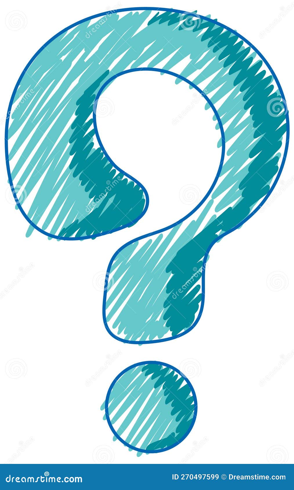 Point D'interrogation Dessin Couleur Crayon Style Simple Illustration ...