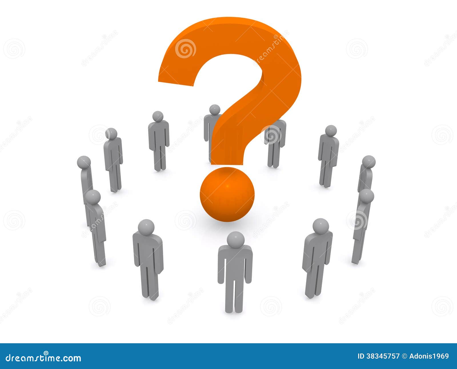 Point D'interrogation Environnant De Personnes Illustration Stock ...