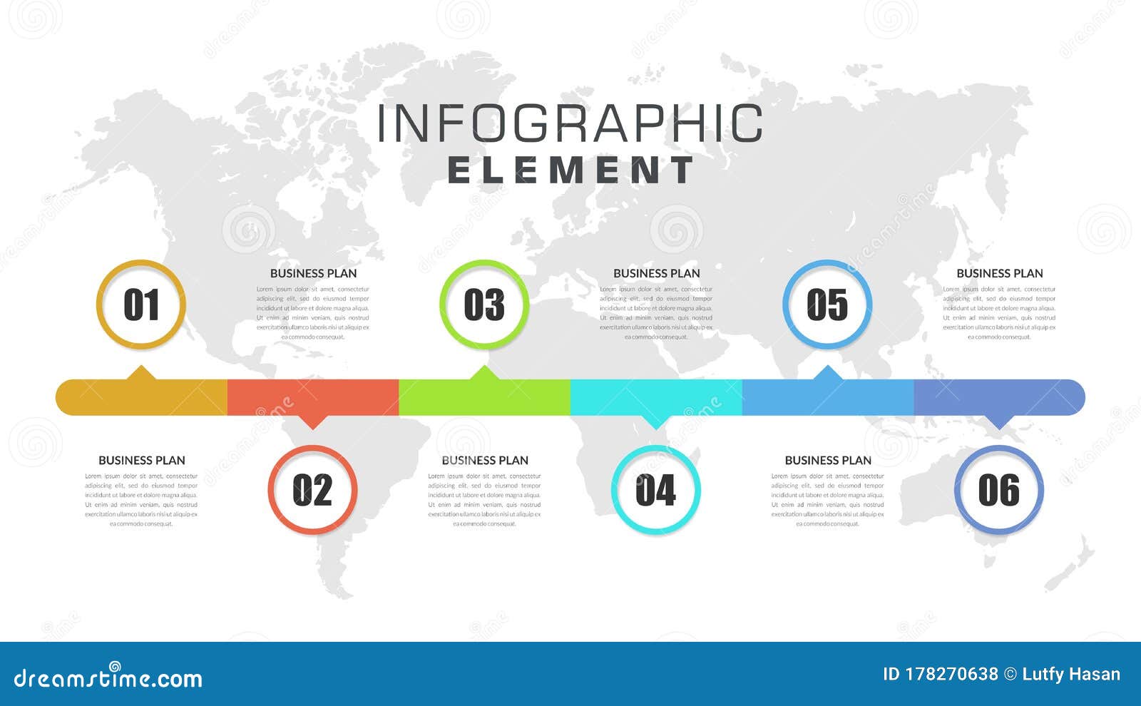 5 Point 3D Shape Infographic Element for Business Stock Illustration ...