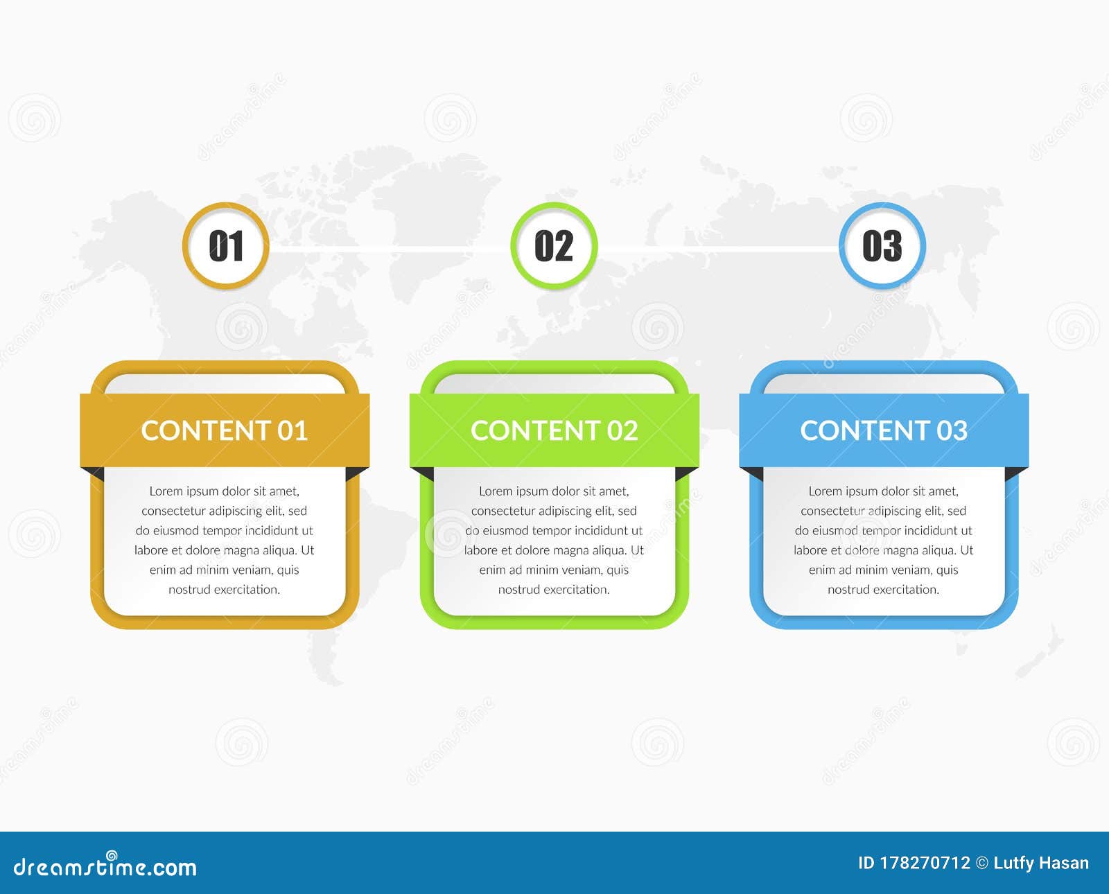 3 Point 3D Shape Infographic Element for Business Stock Illustration ...