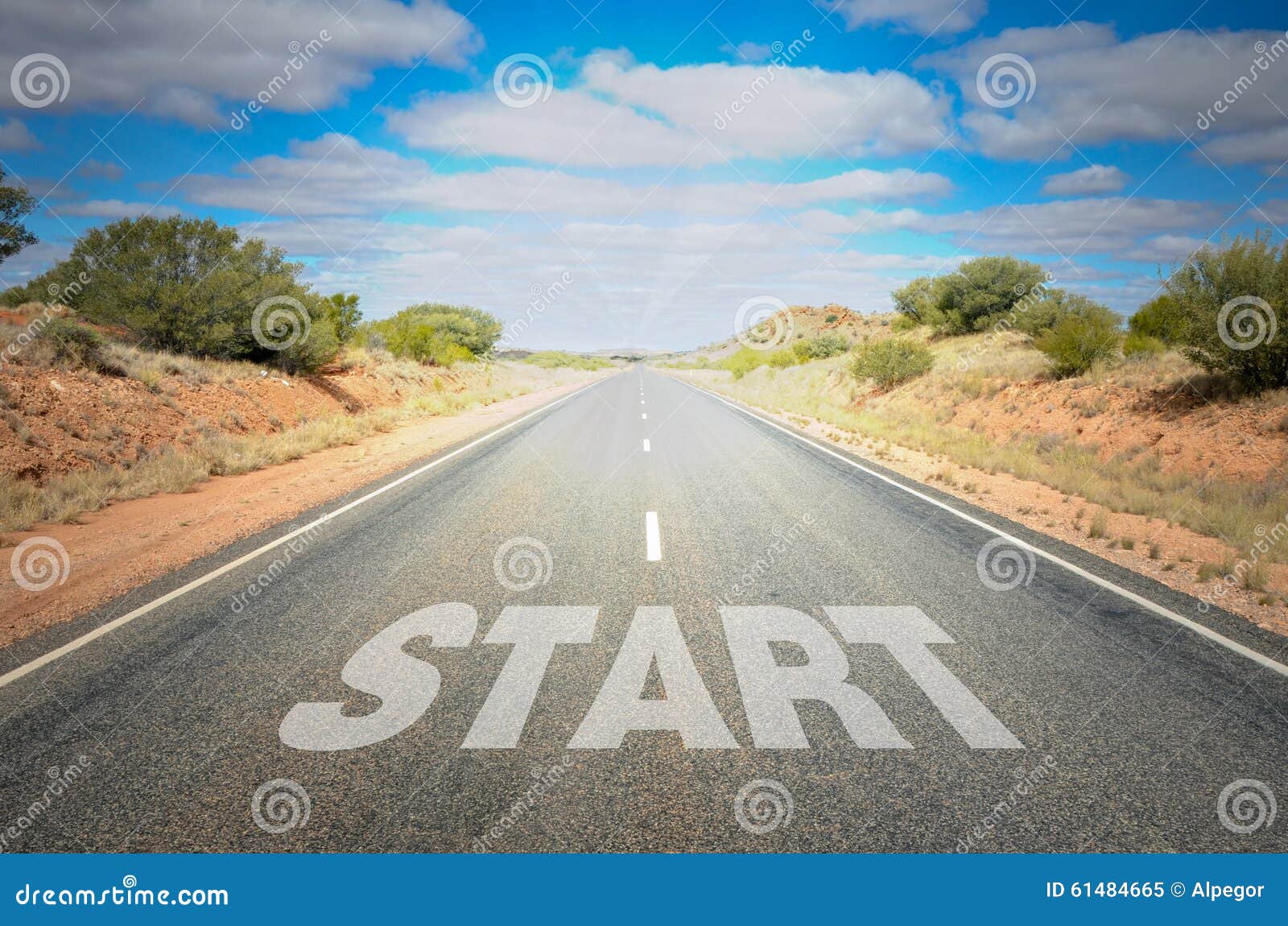 Point De Départ Photo stock - Image: 61484665