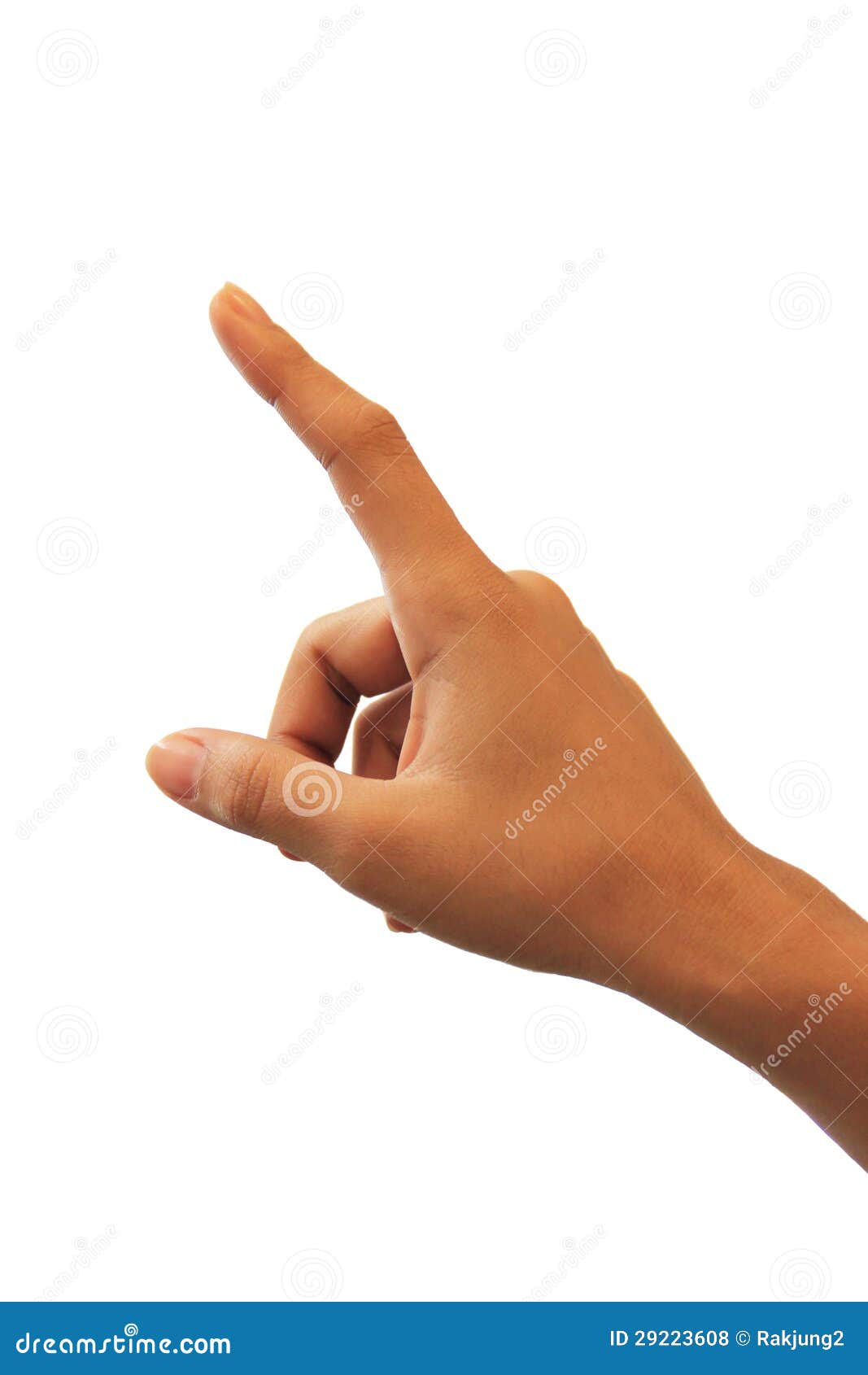 Point De Doigt Sur Le Fond Blanc Photos libres de droits - Image: 29223608