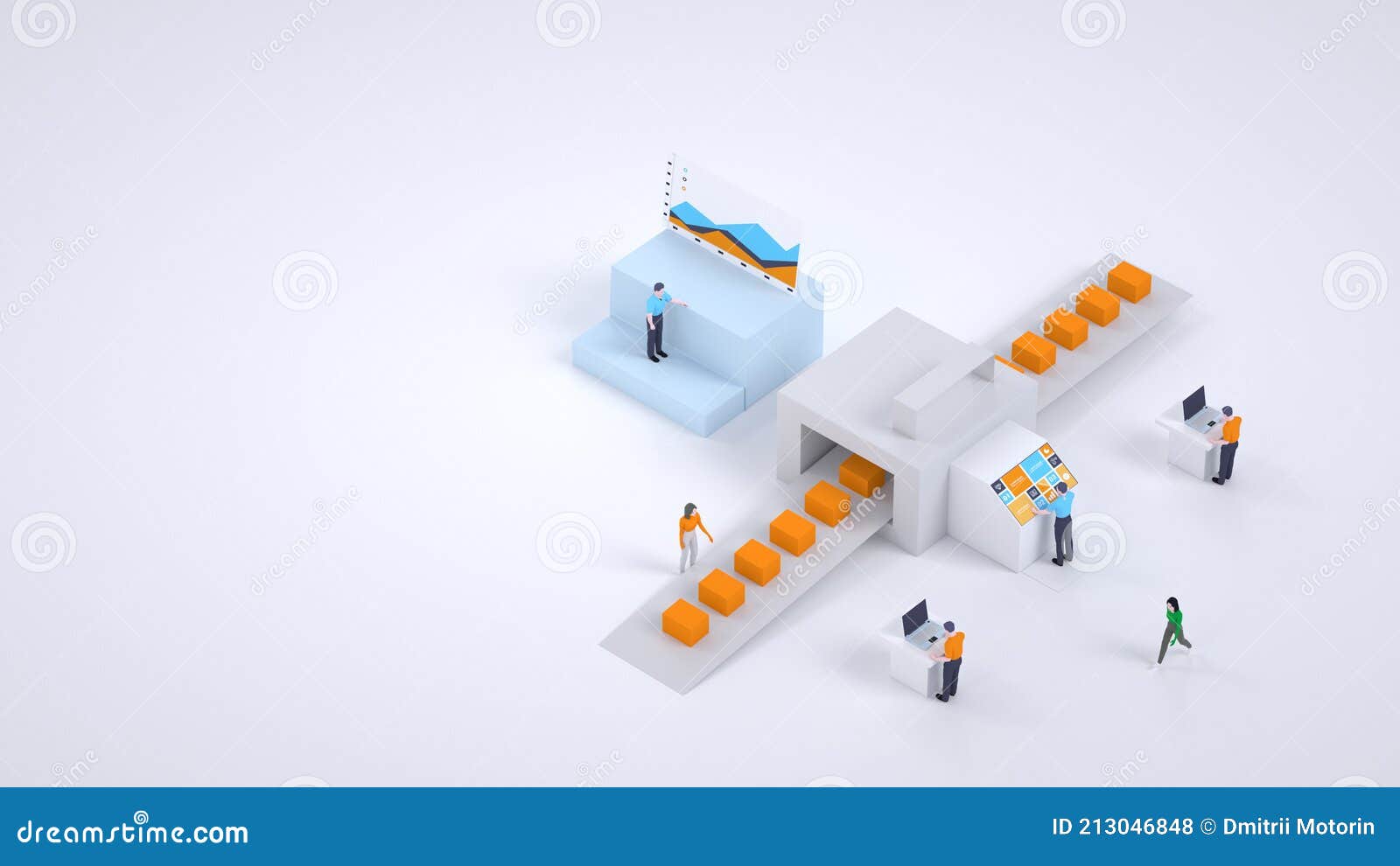 Point of Delivery of Orders, 3d Graphics. 3D Models. Online Sorting of ...