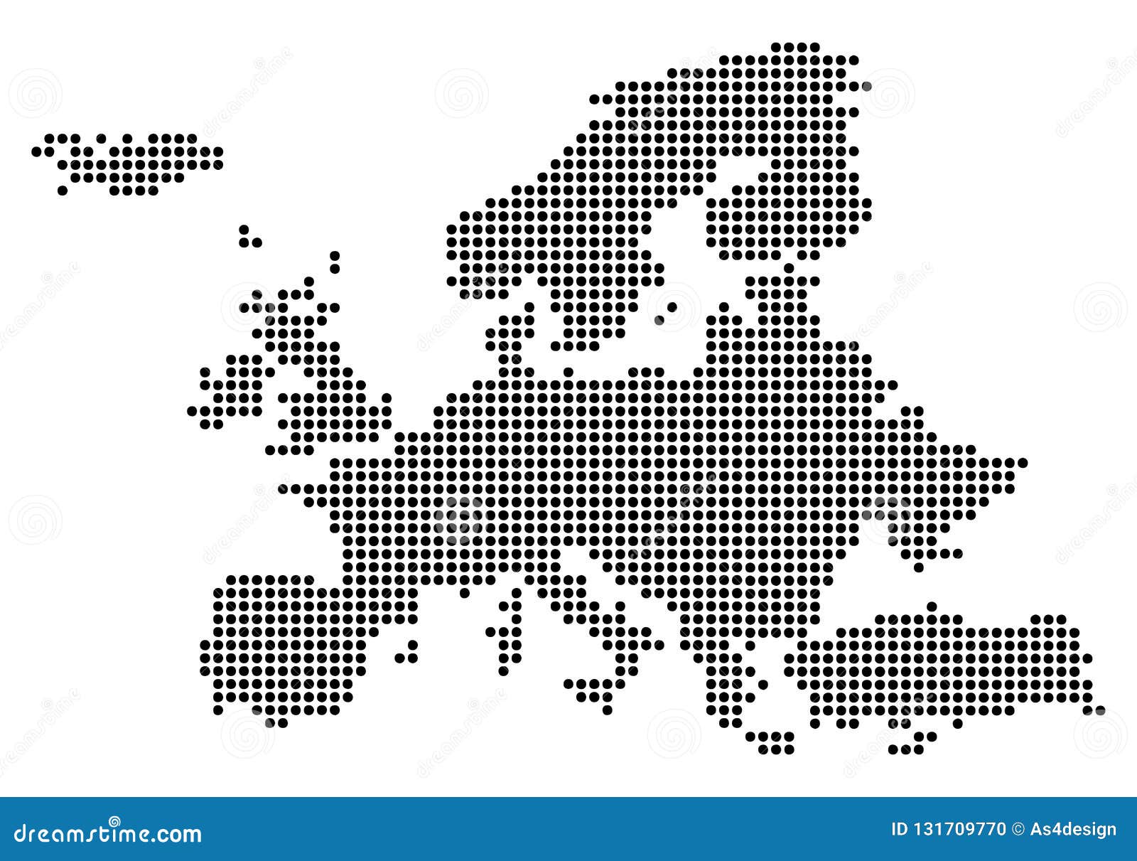 Point - Dotted Europe Map stock vector. Illustration of cartography ...