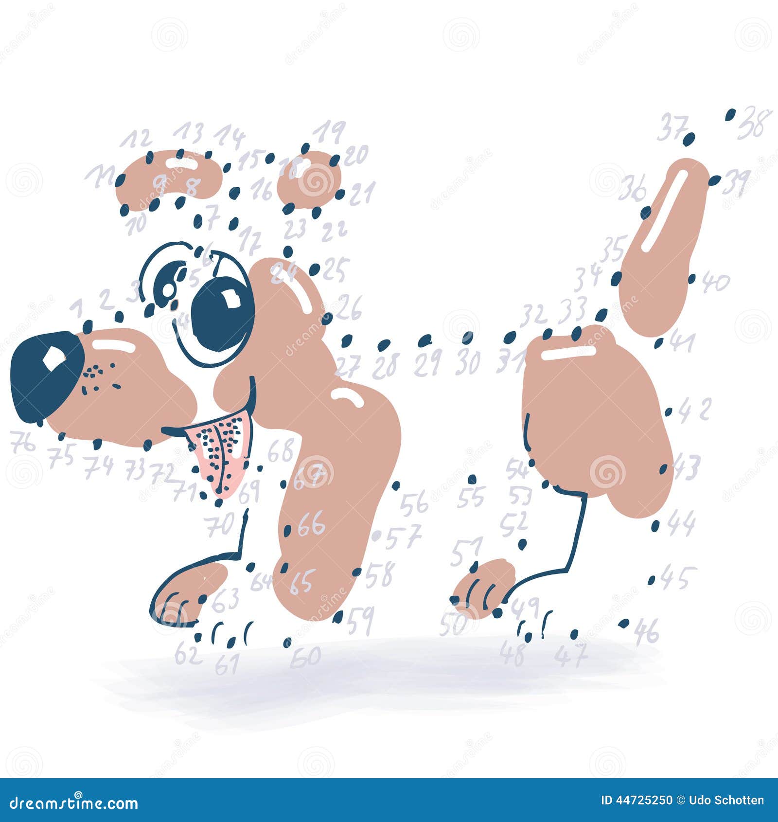 Point Drawing with a Little Dog Stock Vector - Illustration of doodles ...