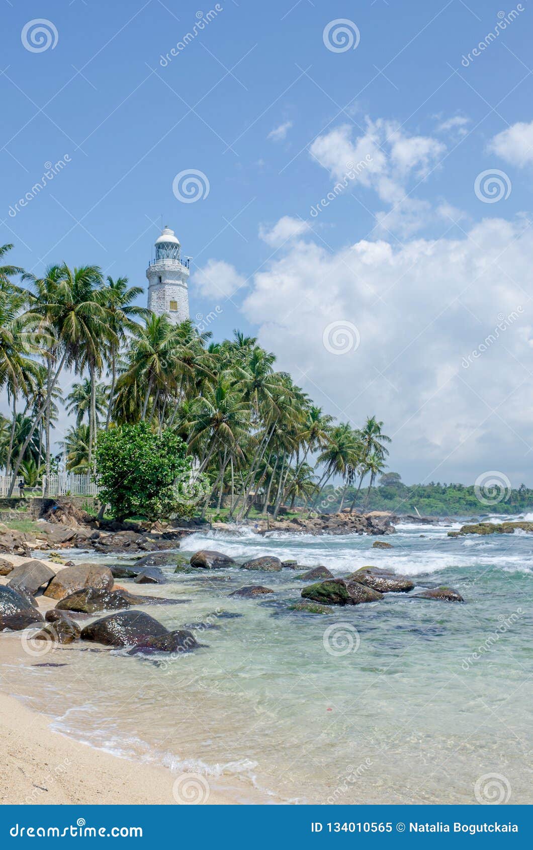 Point Du Sud Sri Lanka De Phare De Dondra Image stock - Image du point ...