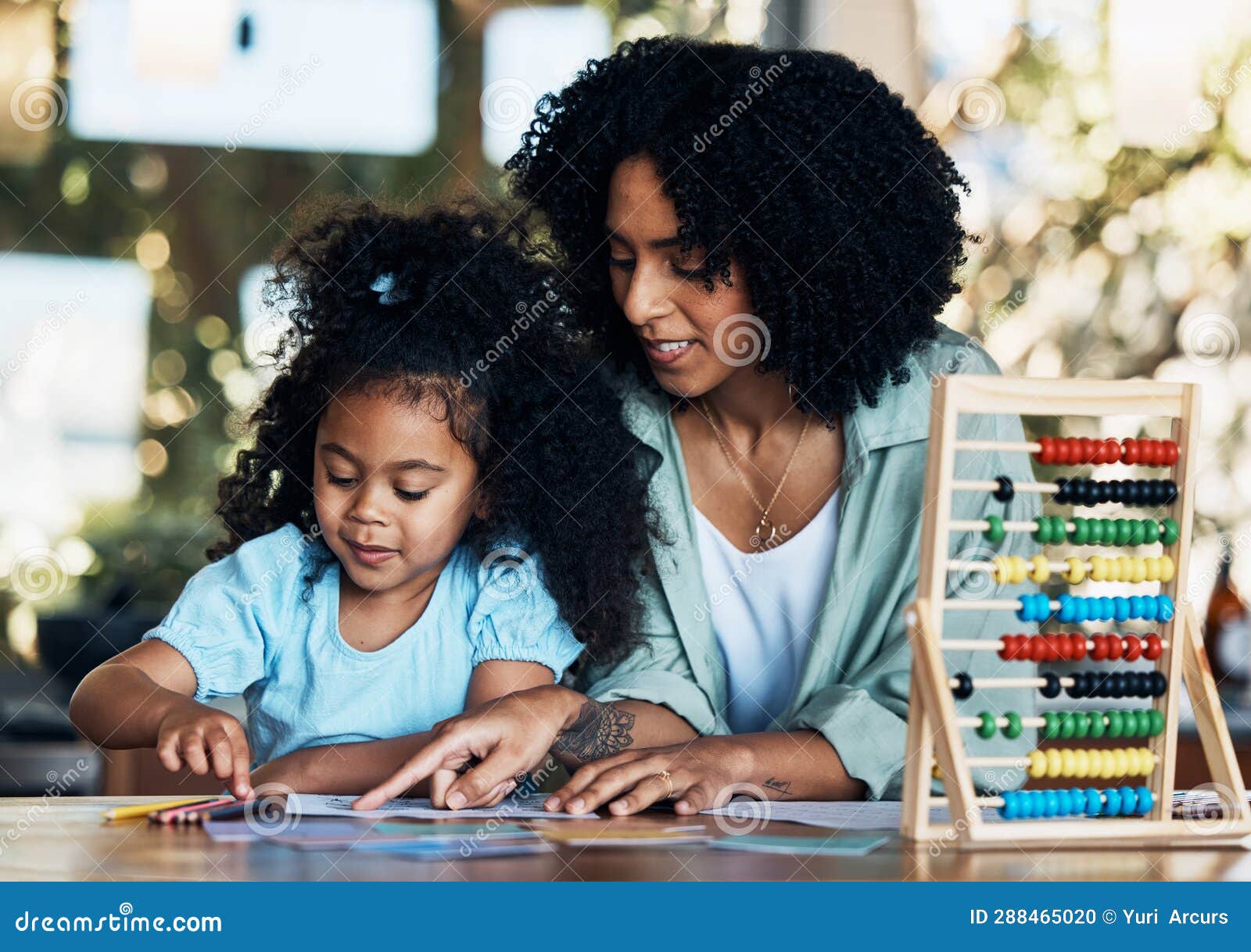 Point, Education and Mother Helping Child with Kindergarten Remote ...
