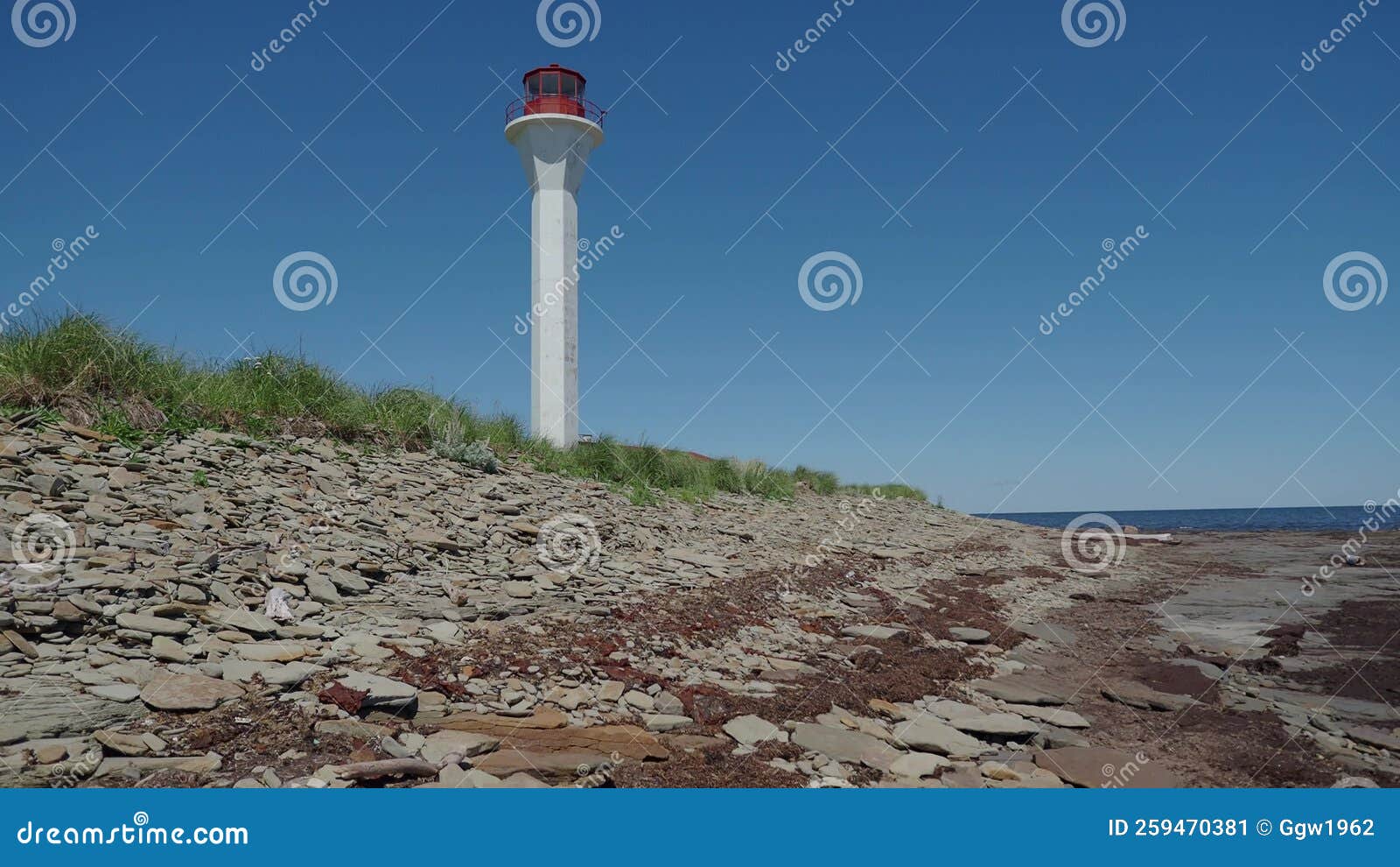 Point Escuminac Light Tower Stock Video - Video of coast, located ...