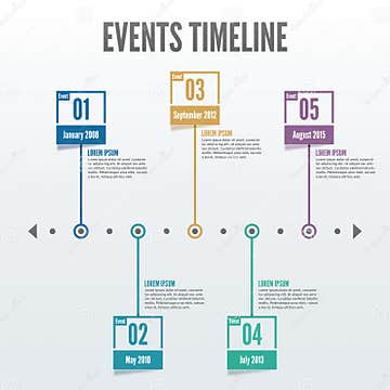 5 Point Events Timeline Infographic - Vector Stock Vector ...