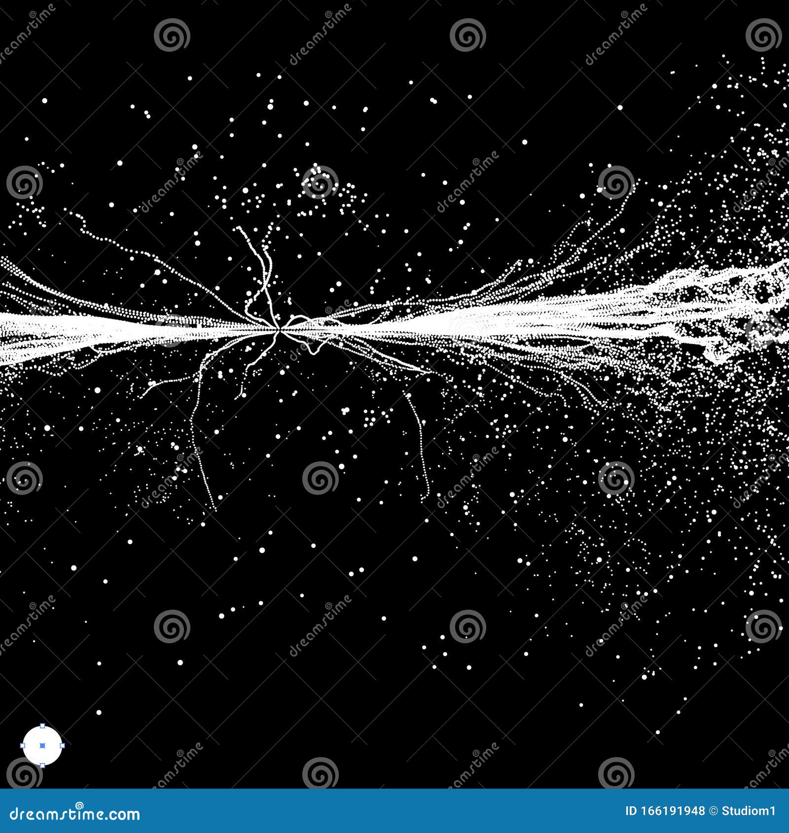 Point Explode. Array with Dynamic Emitted Particles Stock Vector ...