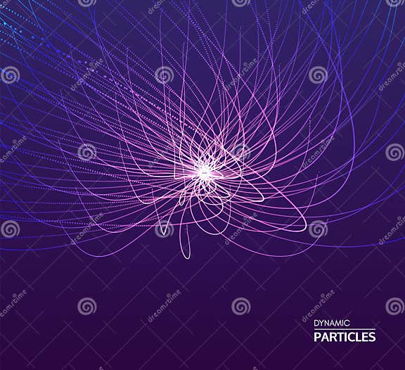 Point Explode. Array with Dynamic Emitted Particles. 3d Technology ...