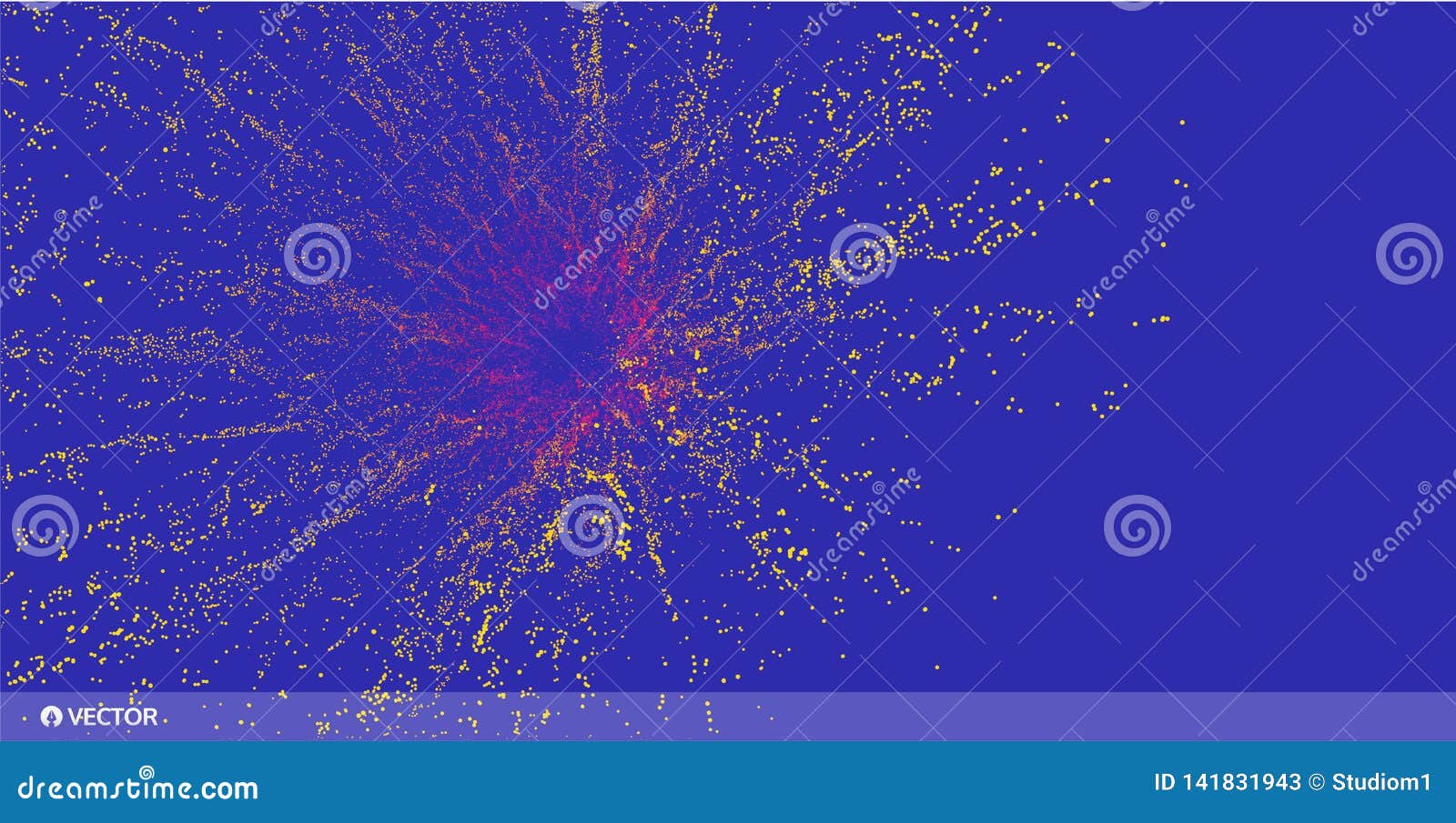 Point Explode. Array with Dynamic Emitted Particles. 3d Technology ...