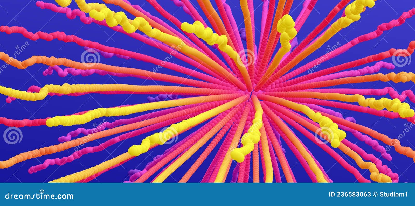 Point Explode. Array with Dynamic Emitted Particles. 3d Technology ...