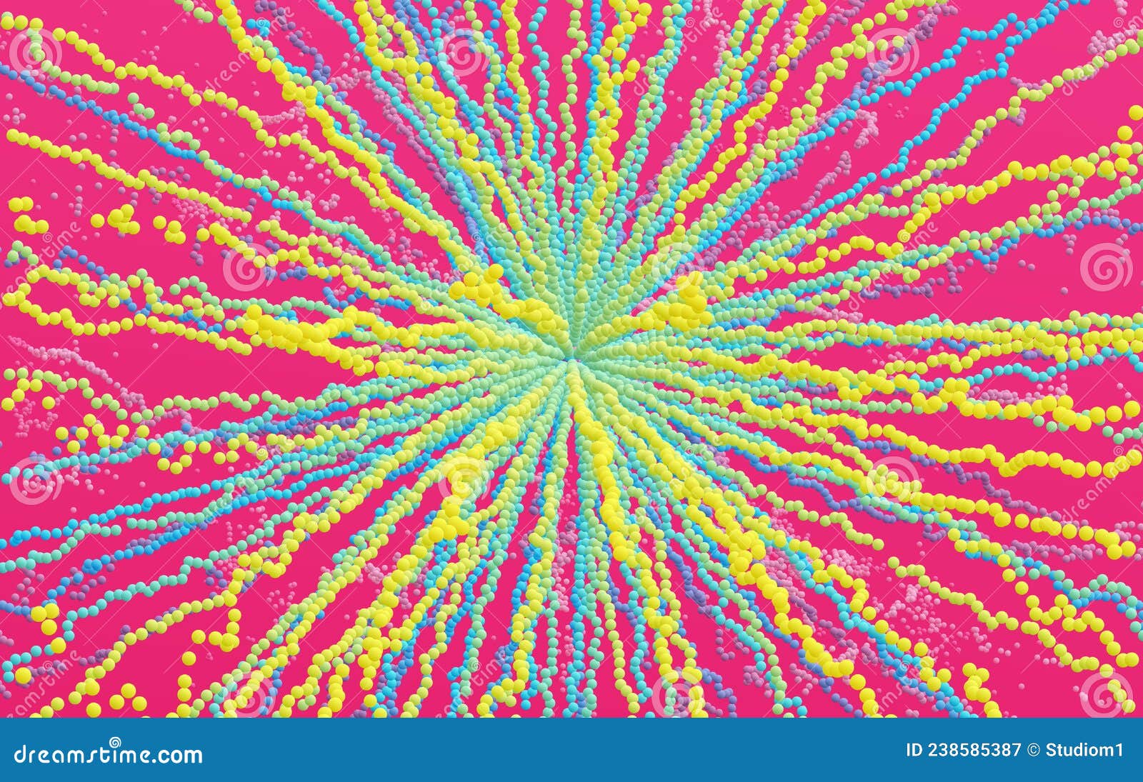 Point Explode. Array with Dynamic Emitted Particles. 3d Technology ...