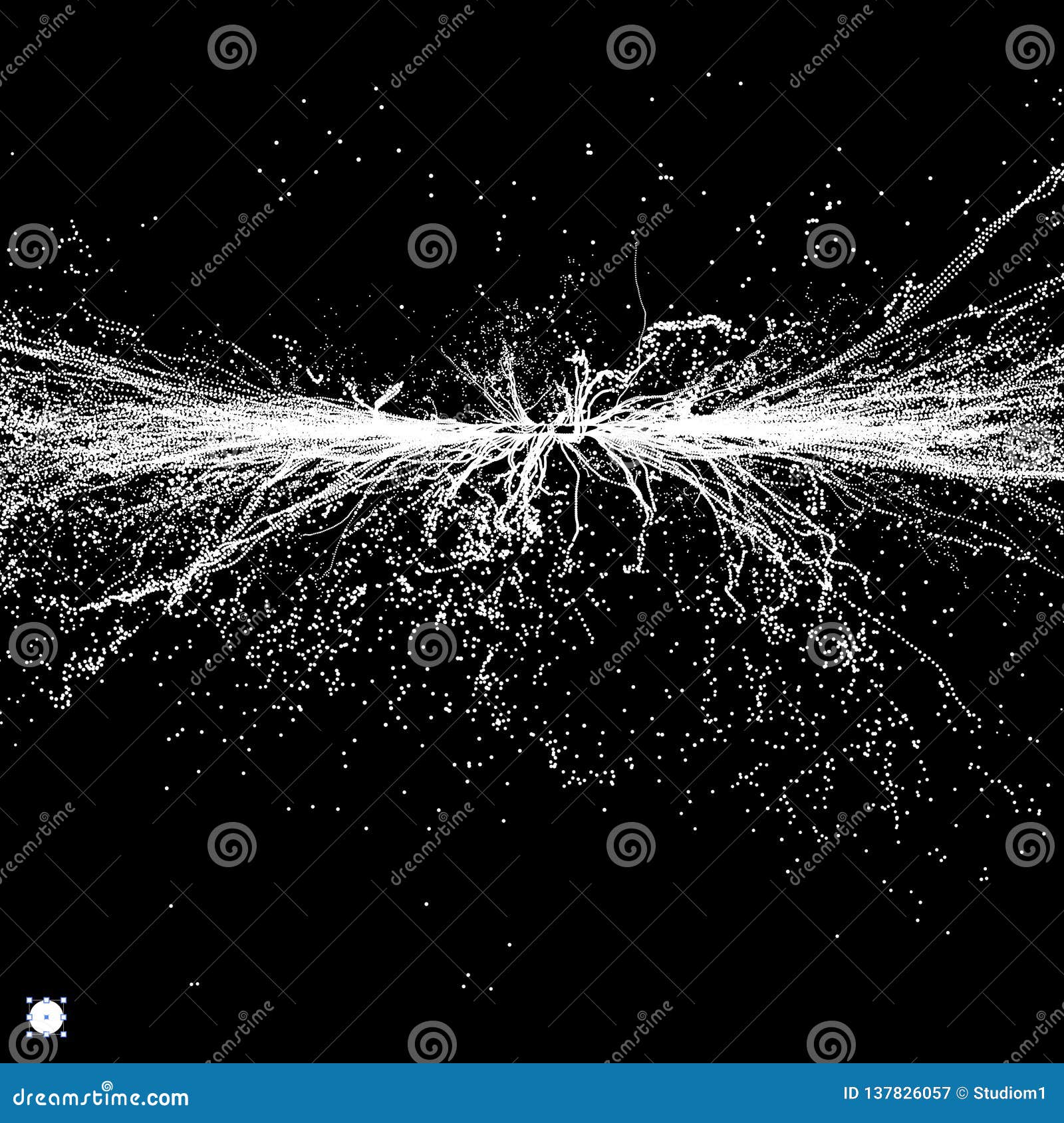 Point Explode. Array with Dynamic Emitted Particles Stock Vector ...