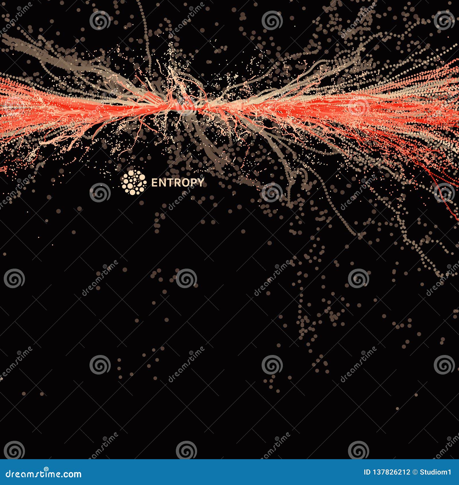 Point Explode. Array with Dynamic Emitted Particles Stock Vector - Illustration of explosion ...